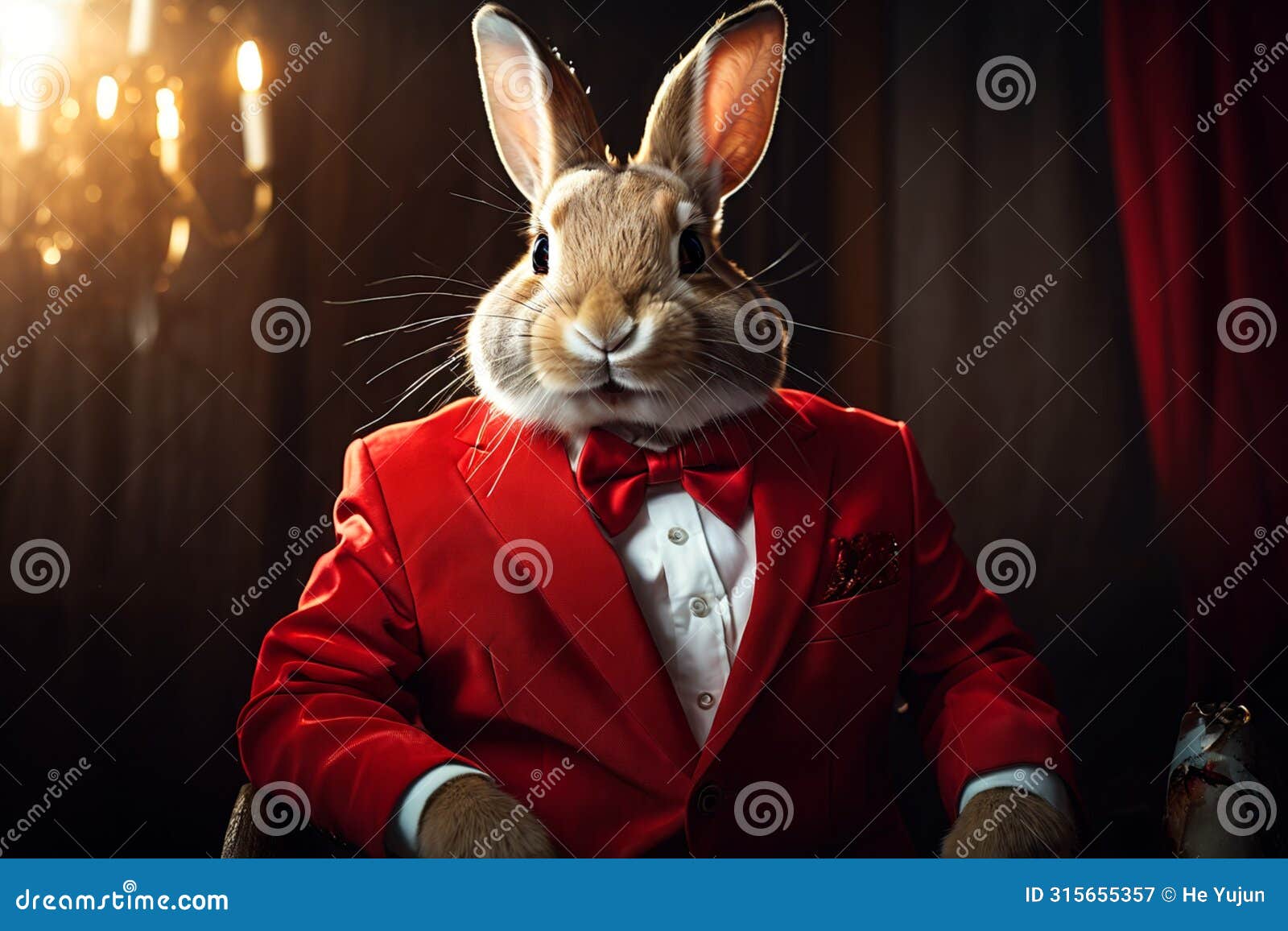 Rabit In Red Suit Stock Photo | CartoonDealer.com #315655284