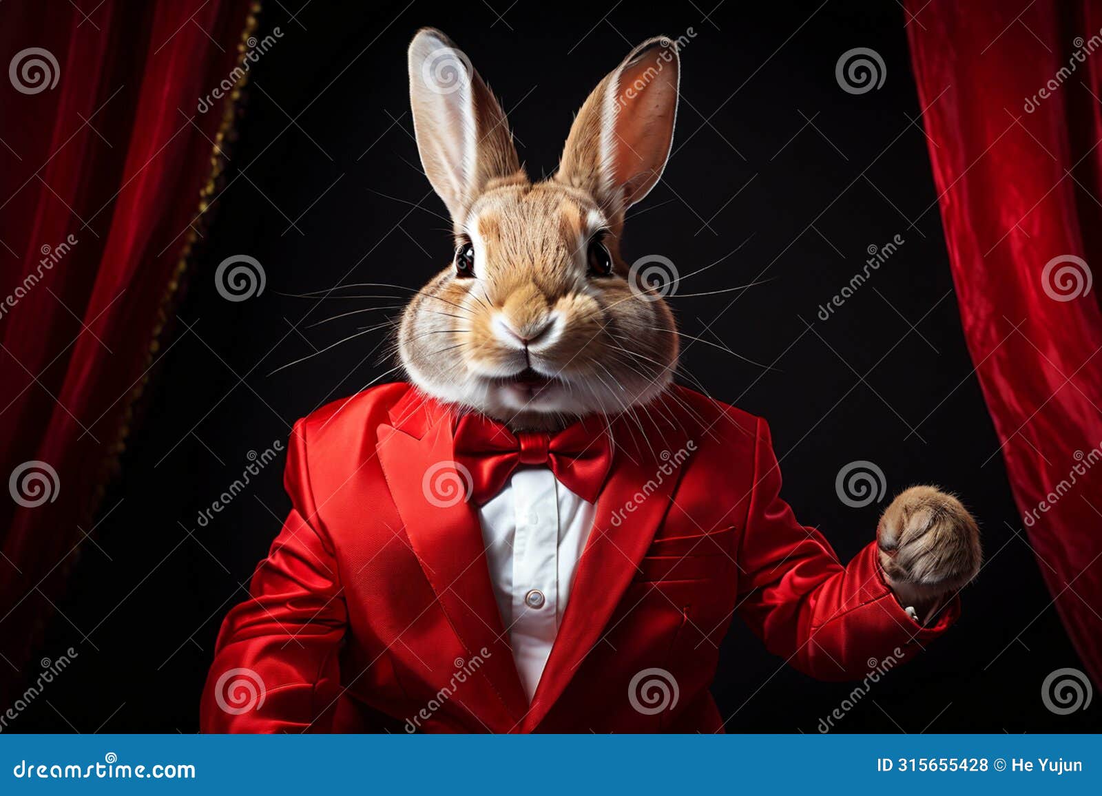 Rabit In Red Suit Royalty-Free Stock Photo | CartoonDealer.com #315655389
