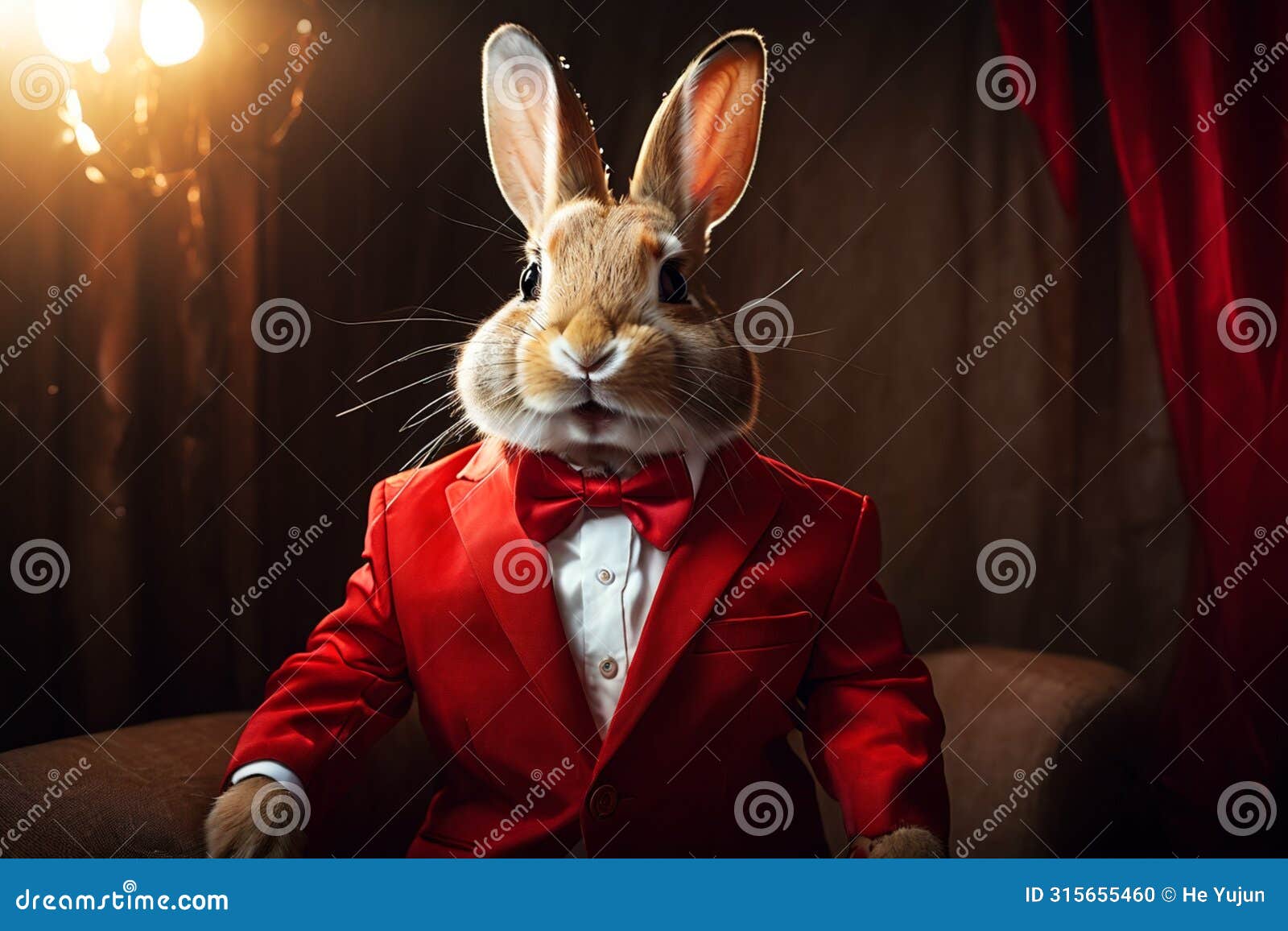 Rabit In Red Suit Royalty-Free Stock Photography | CartoonDealer.com ...