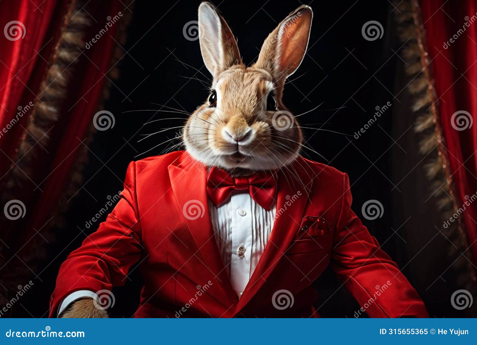 Rabit In Red Suit Royalty-Free Stock Photo | CartoonDealer.com #315655365