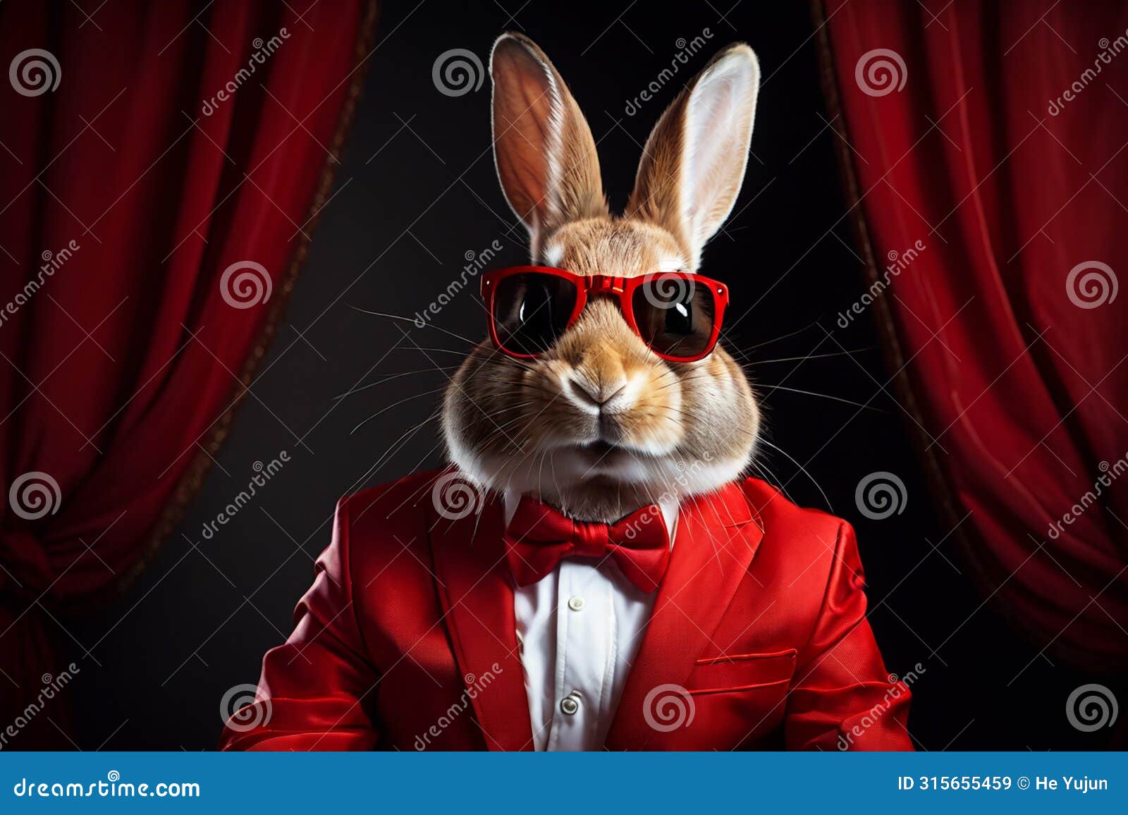 Rabit In Red Suit Stock Photo | CartoonDealer.com #315655356
