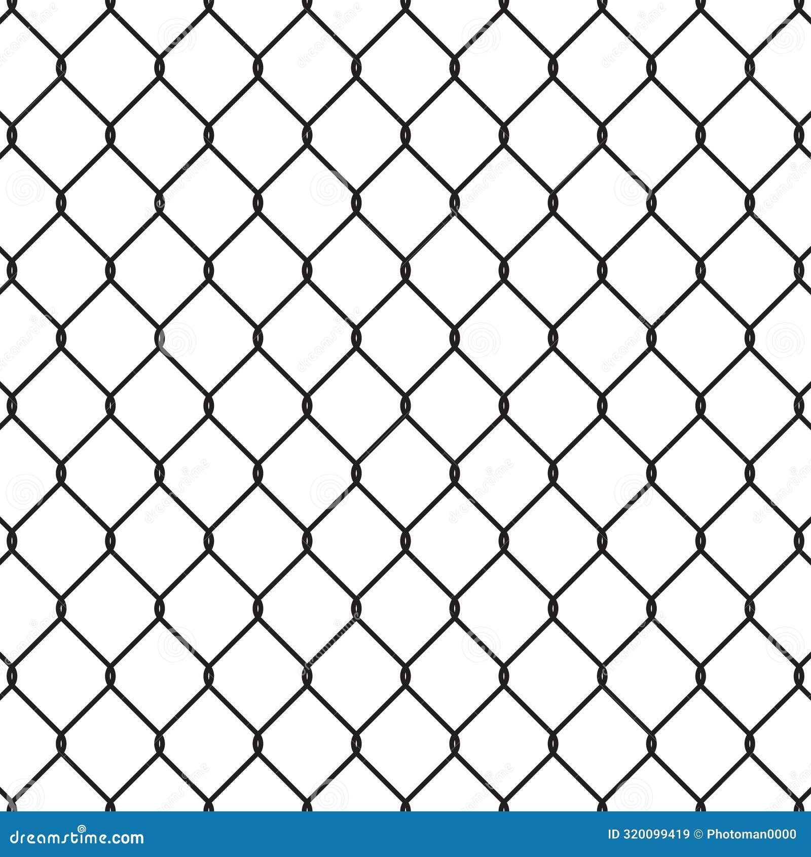 Rabitz Chain-link Mesh Fence Stock Vector - Illustration of metal ...