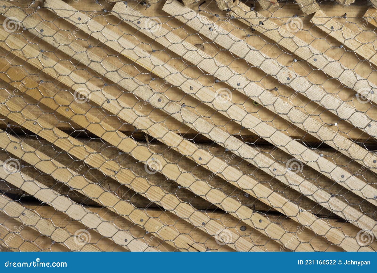 Rabitz Mesh Mounted on Wooden Wall Stock Photo - Image of mesh, iron ...