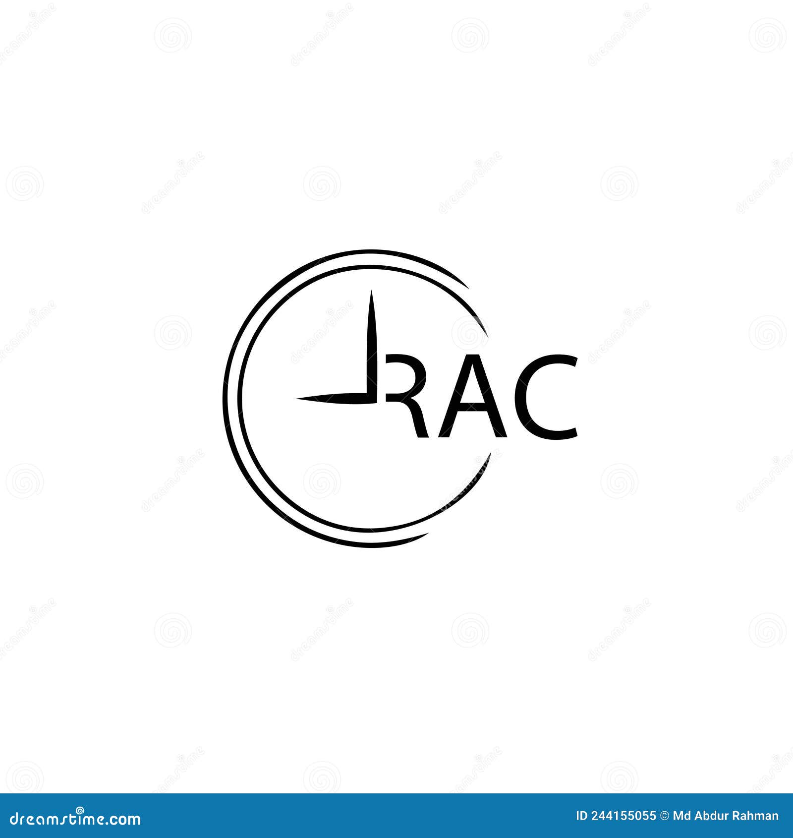 RAC Letter Logo Design On White Background. RAC Creative Initials ...