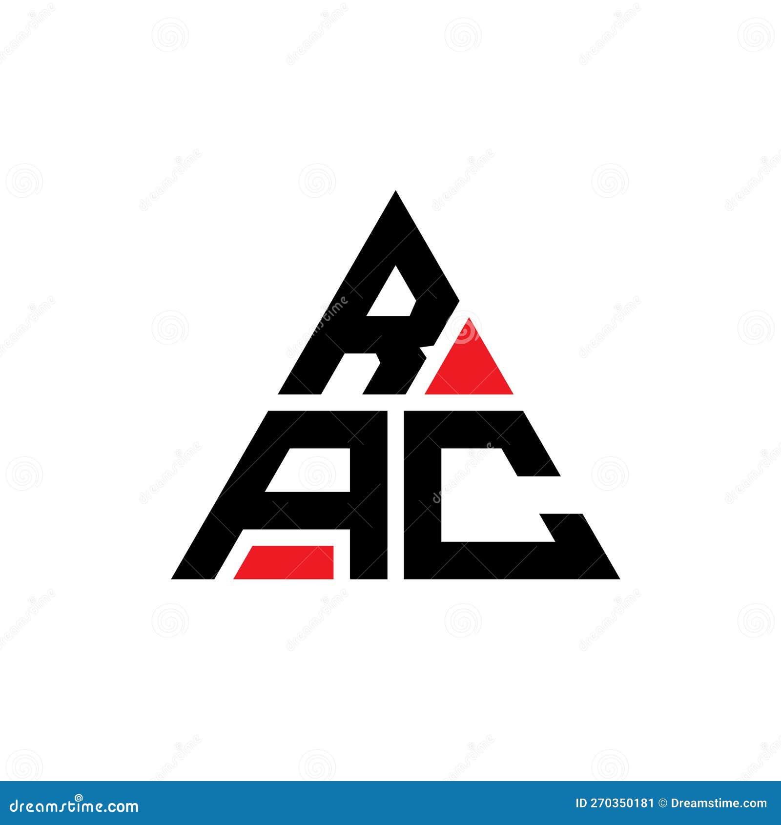 RAC Triangle Letter Logo Design with Triangle Shape. RAC Triangle Logo ...