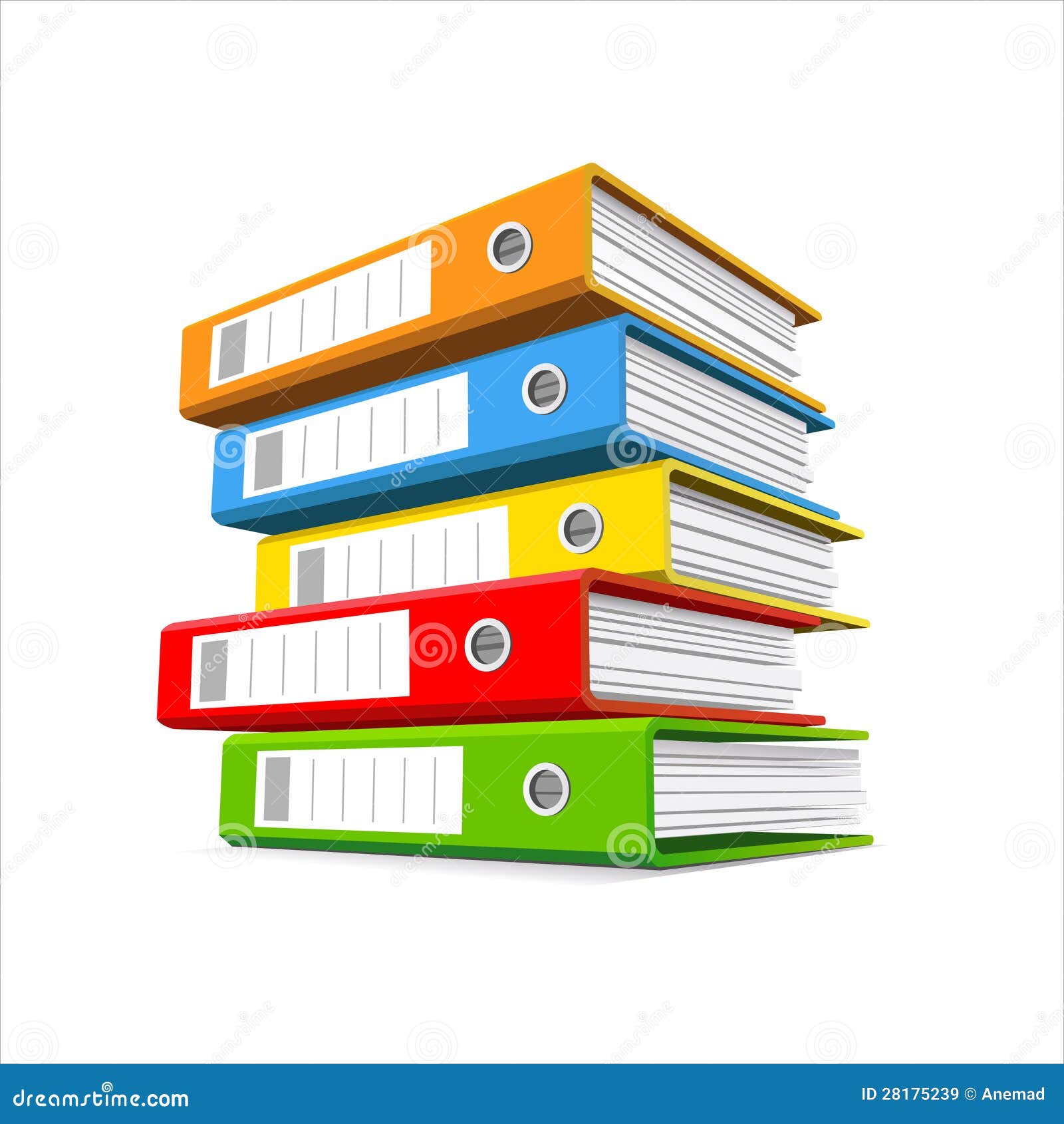 Raccoglitori di anello illustrazione vettoriale. Illustrazione di ...