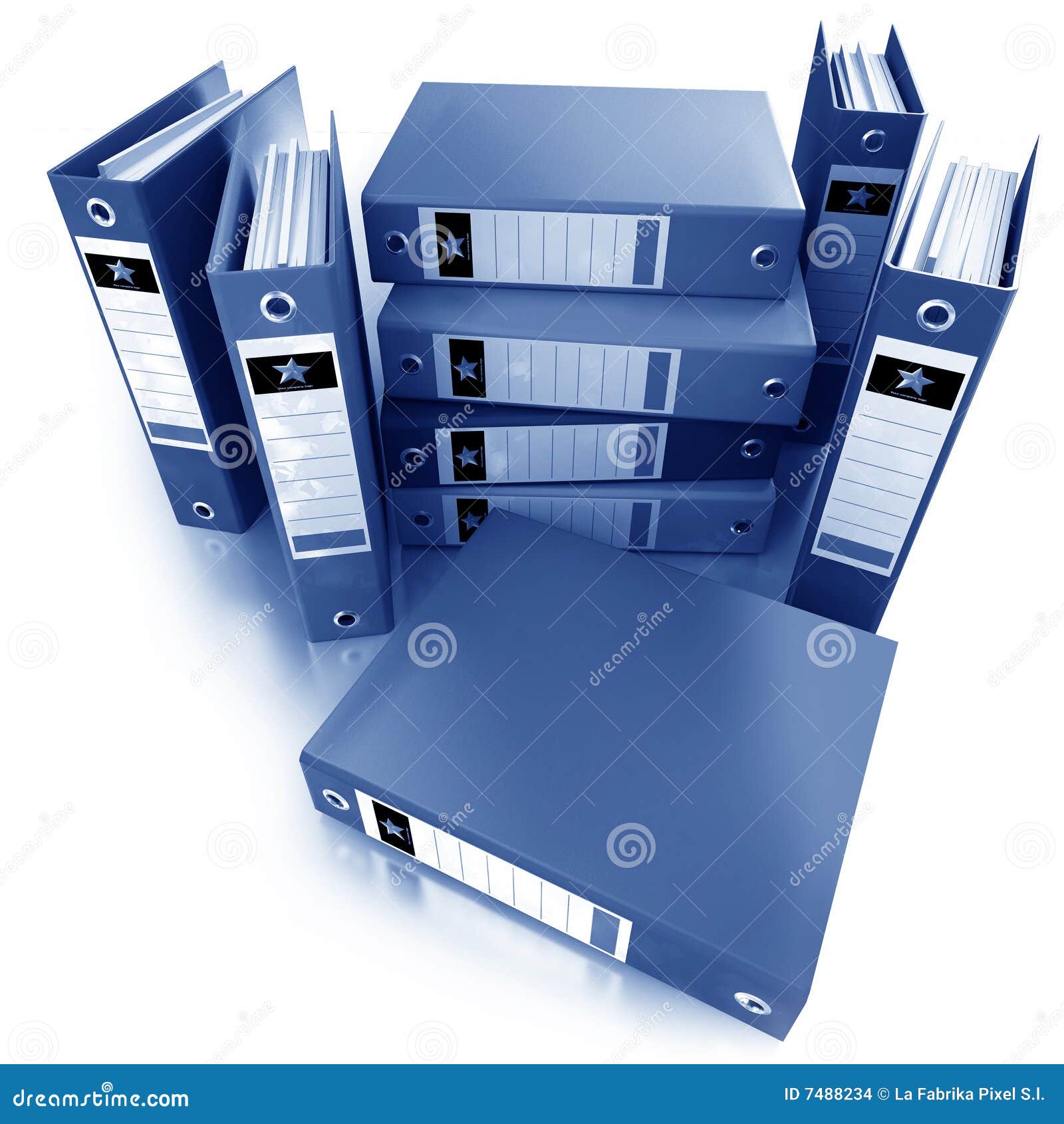 Raccoglitori di anello blu illustrazione di stock. Illustrazione di ...