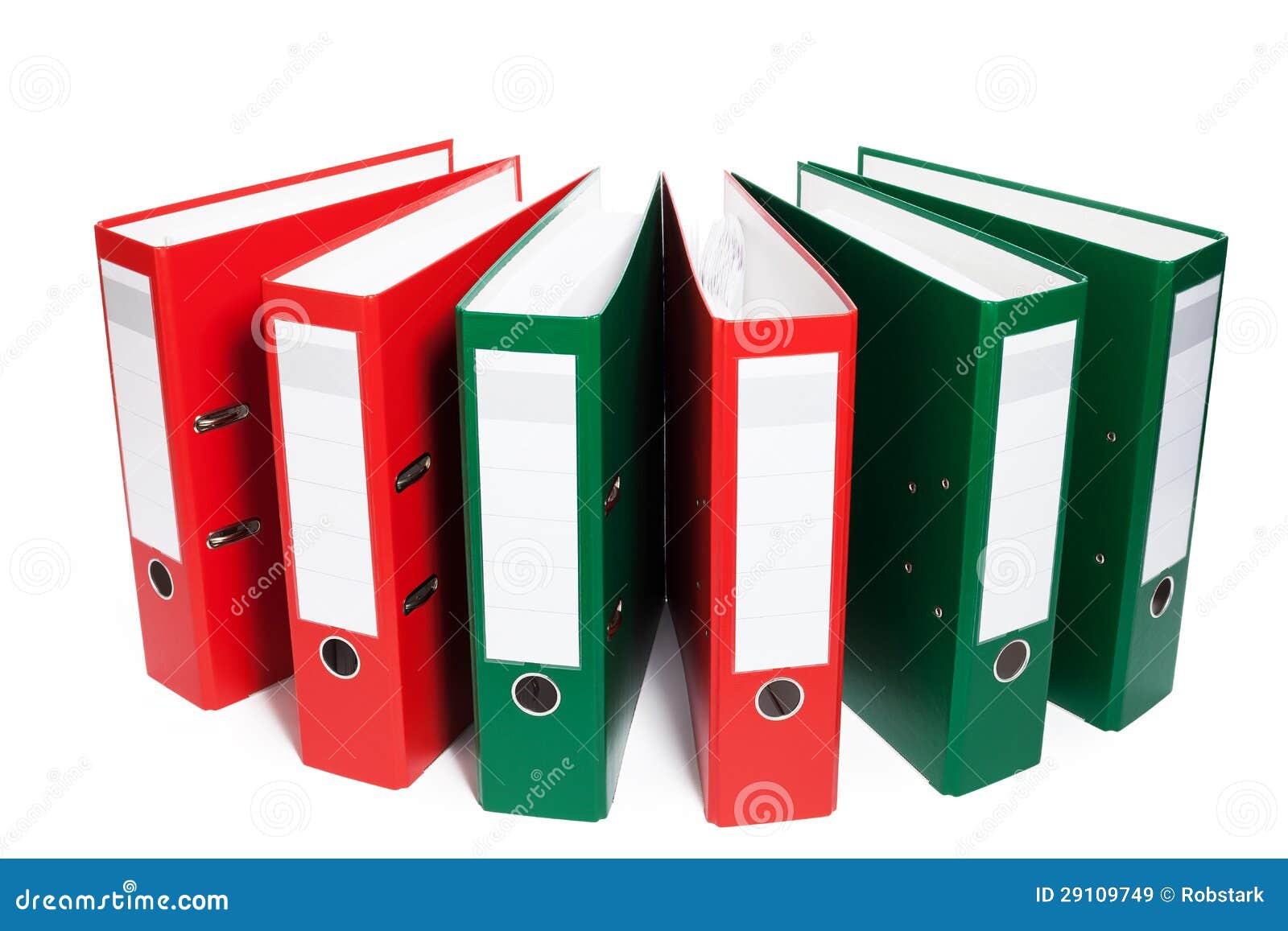 Raccoglitori Di Anello Rossi E Verdi Immagine Stock - Immagine di ...