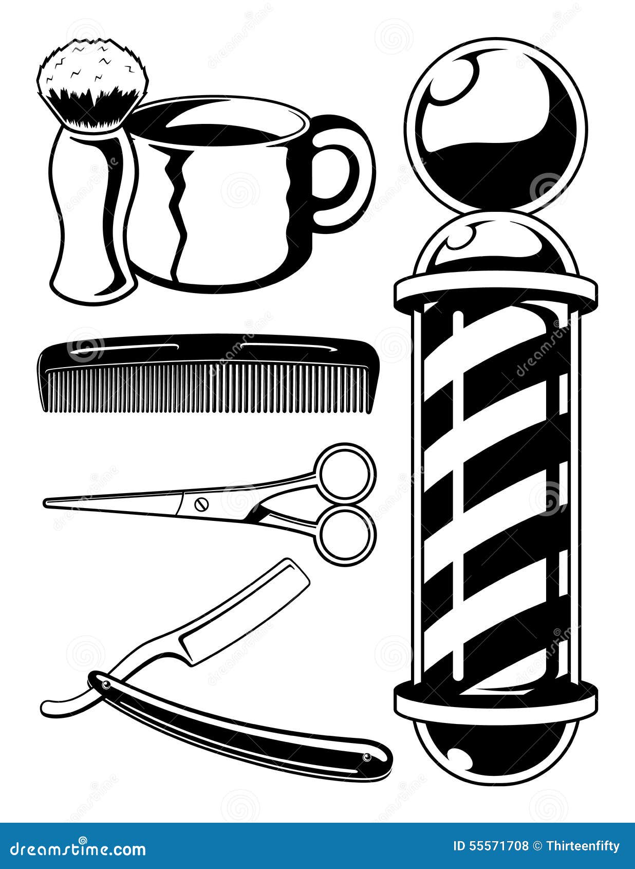 Raccolta del parrucchiere illustrazione vettoriale. Illustrazione di ...