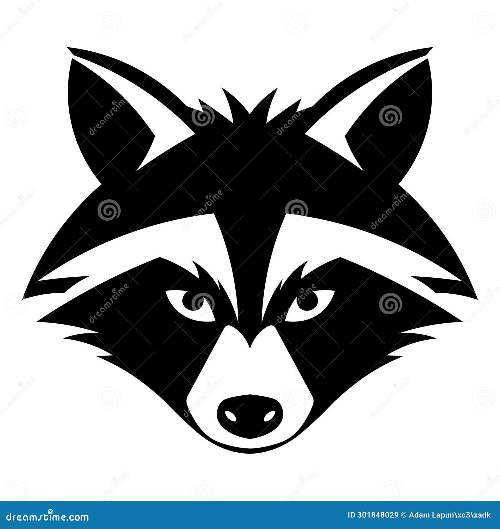 Raccoon Black Logo Icon Designs Illustration Silhouette Royalty-Free ...