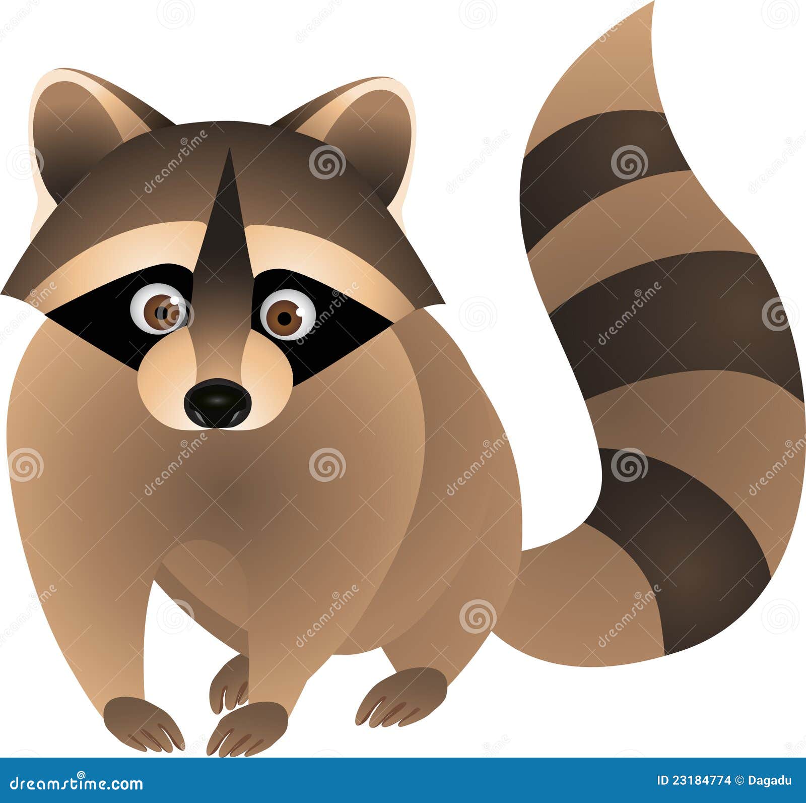 Raccoon cartoon stock vector. Illustration of comic, amusing - 23184774