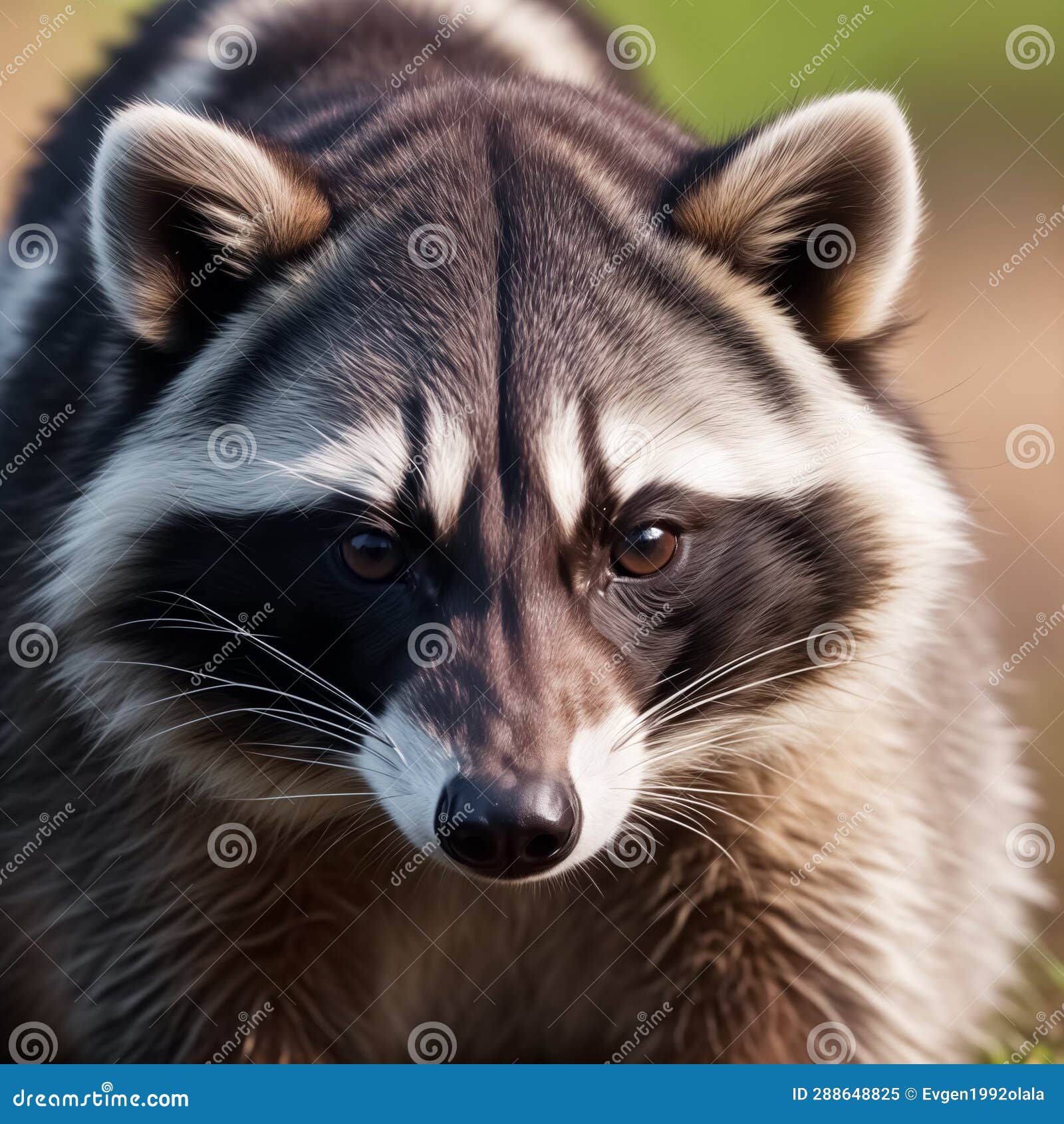 Raccoon Close-up. Generative AI Stock Illustration - Illustration of ...