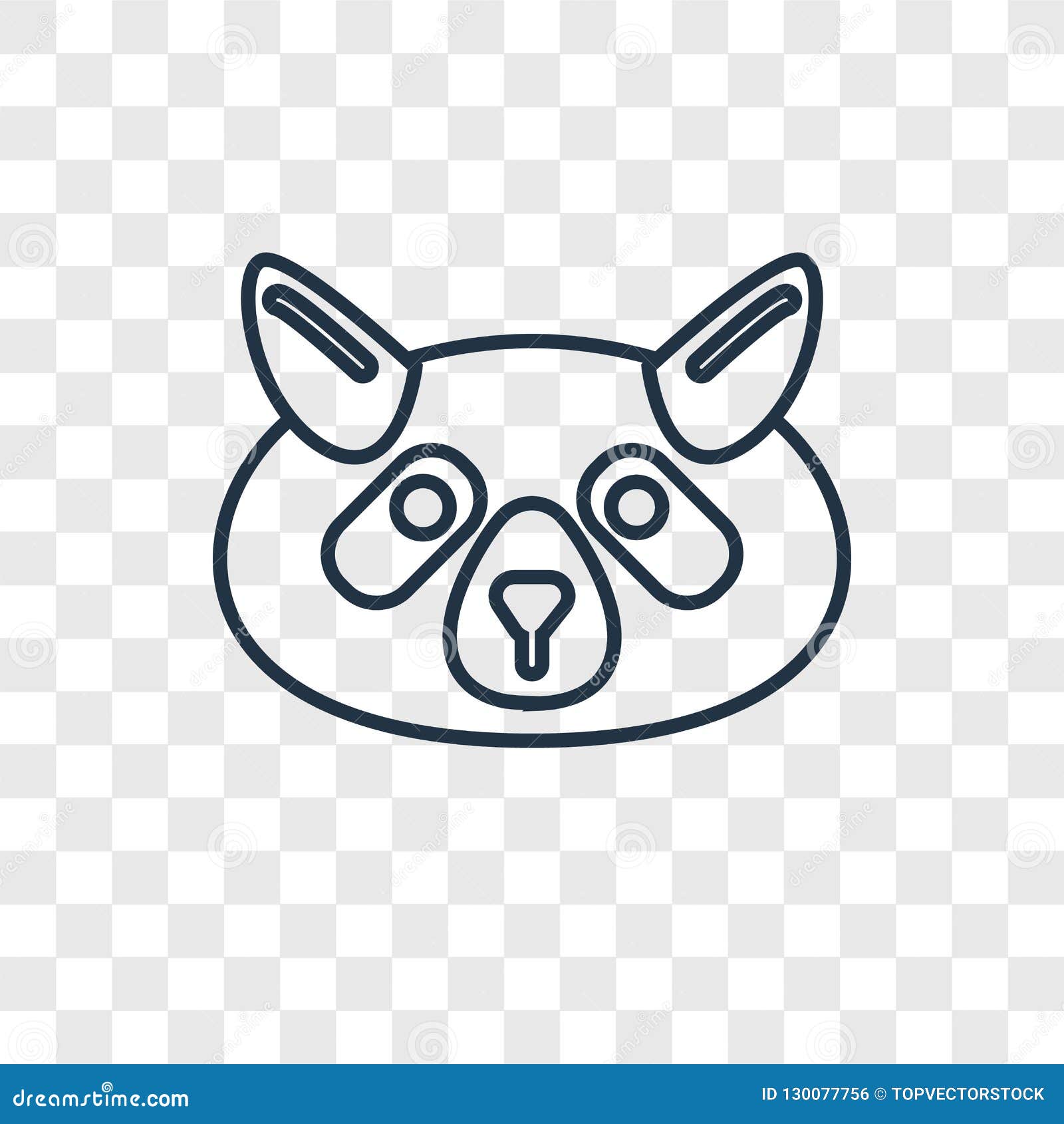 Raccoon Concept Vector Linear Icon Isolated on Transparent Background ...