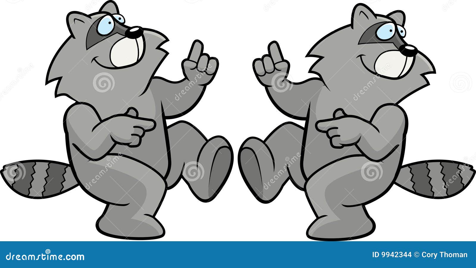 Raccoon Dancing stock vector. Illustration of smiling - 9942344