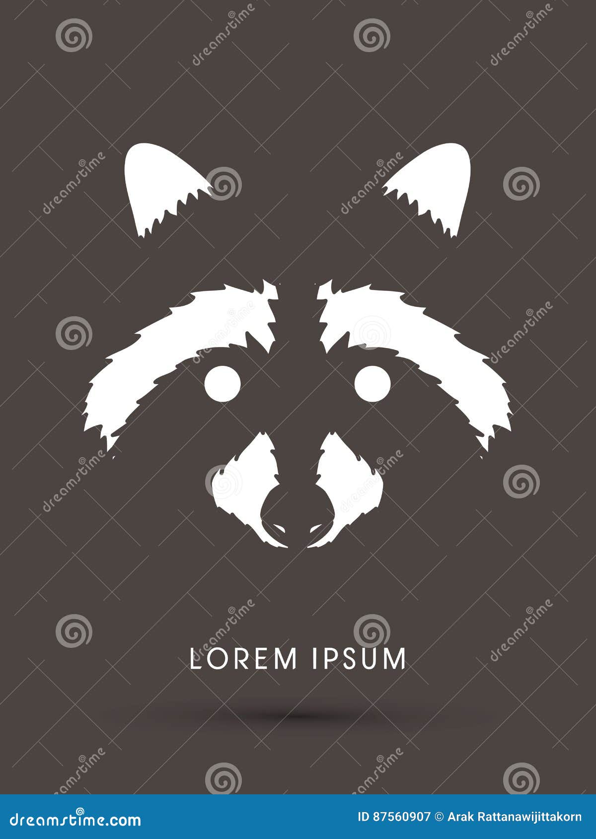 Raccoon Face Emotions. Facial Expression. Vector Illustration. Funny ...