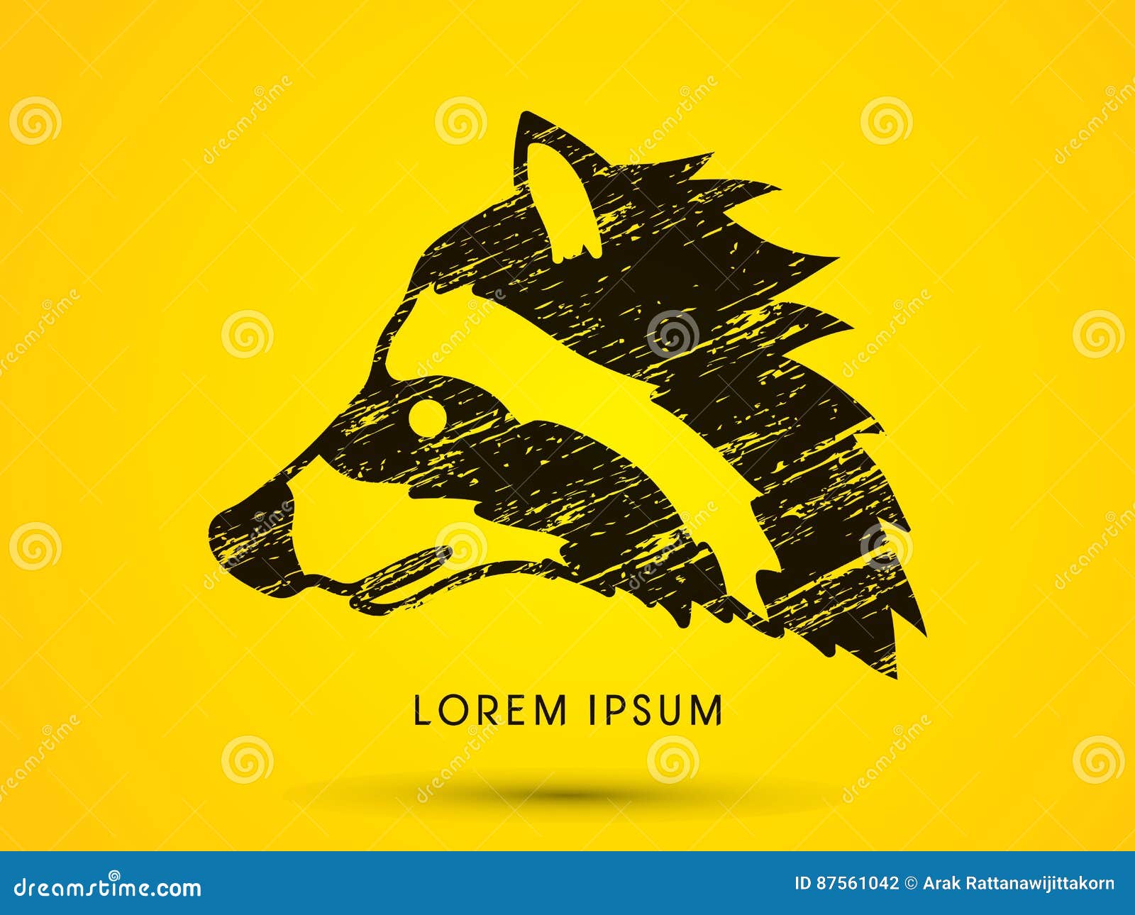 Raccoon face side view stock vector. Illustration of nature - 87561042