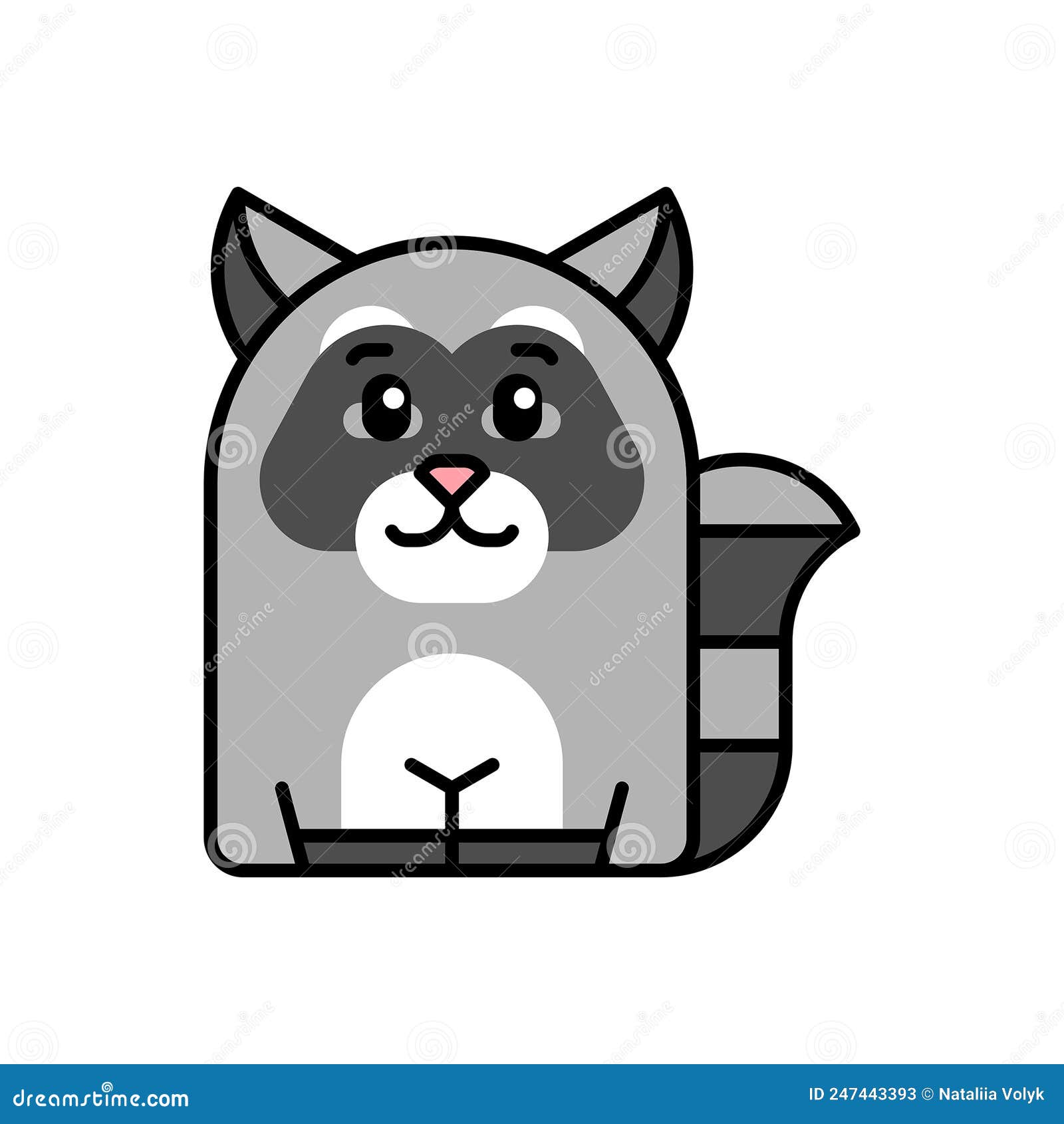 Raccoon icon stock vector. Illustration of emblem, label - 247443393