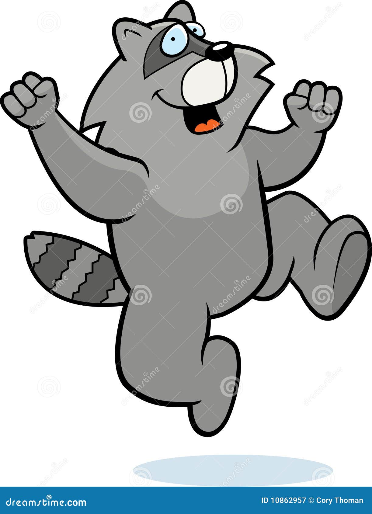 Raccoon Jumping stock vector. Illustration of success - 10862957