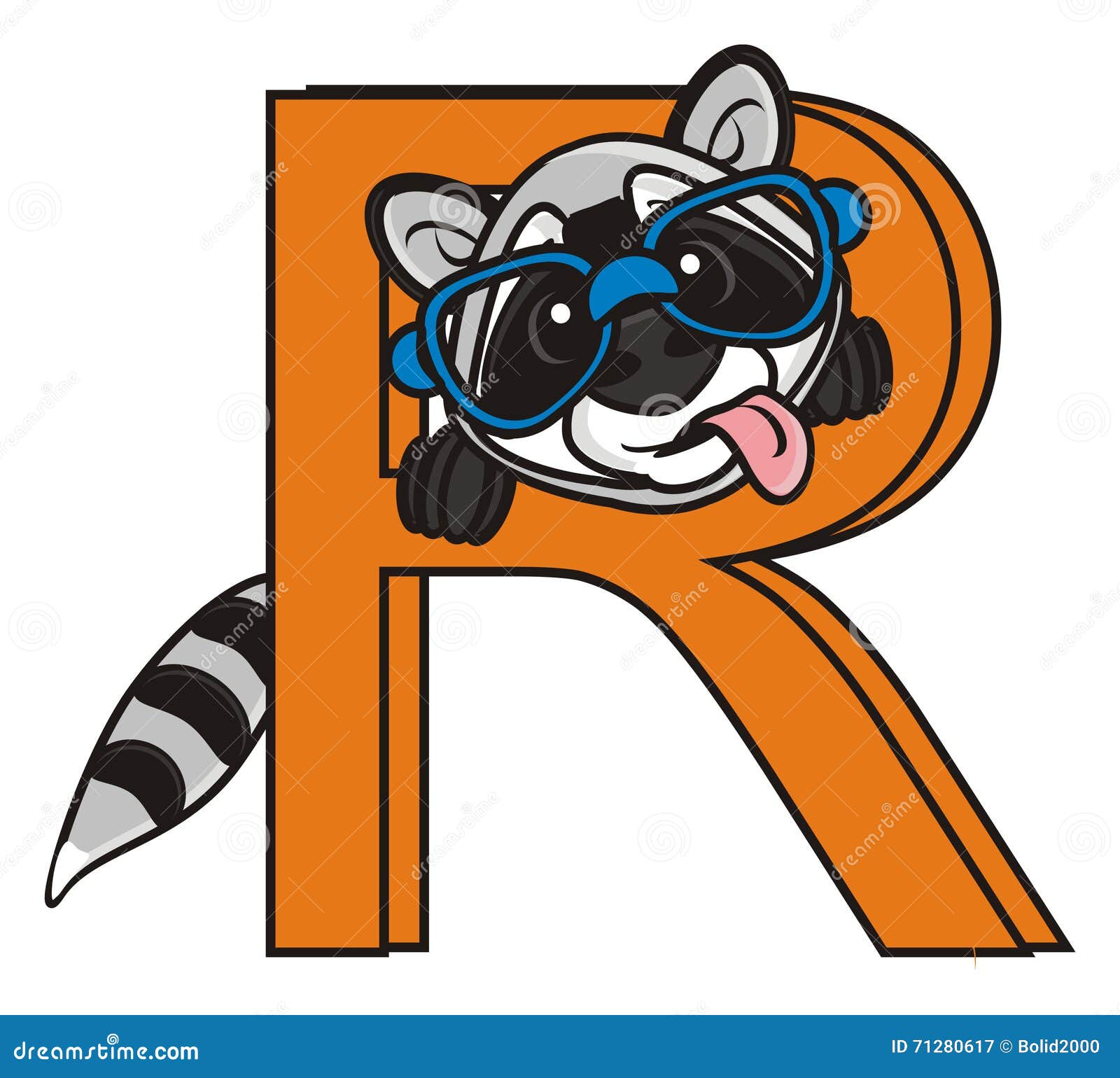 Raccoon And Letter R Royalty-Free Stock Photography | CartoonDealer.com ...