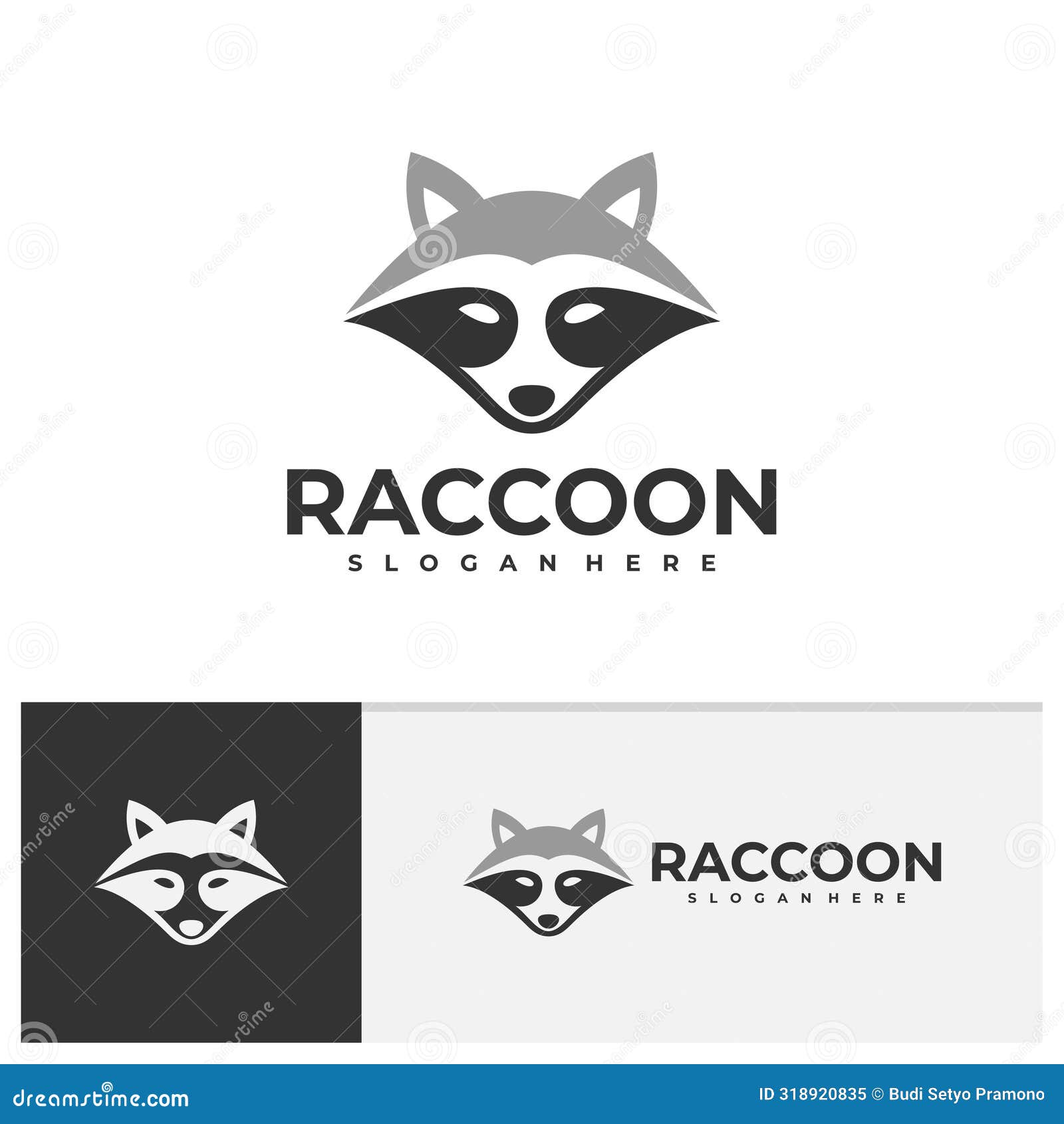 Raccoon Logo Vector Template, Creative Raccoon Head Logo Design ...