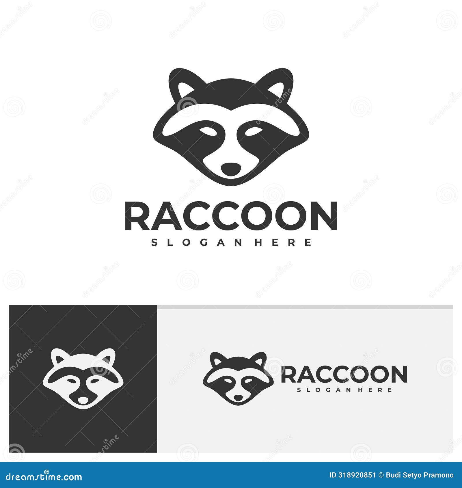 Raccoon Logo Vector Template, Creative Raccoon Head Logo Design ...