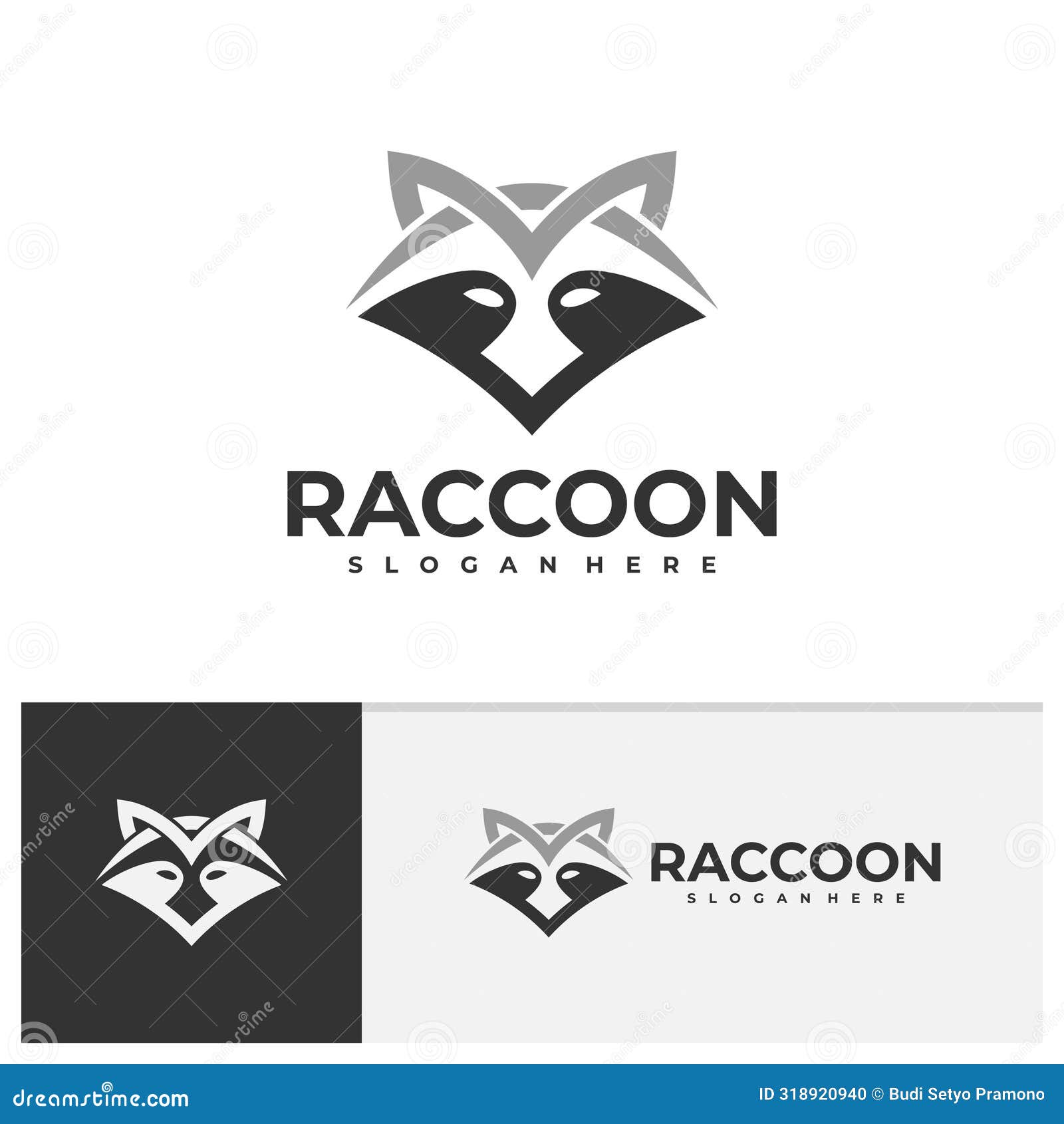 Raccoon Logo Vector Template, Creative Raccoon Head Logo Design ...