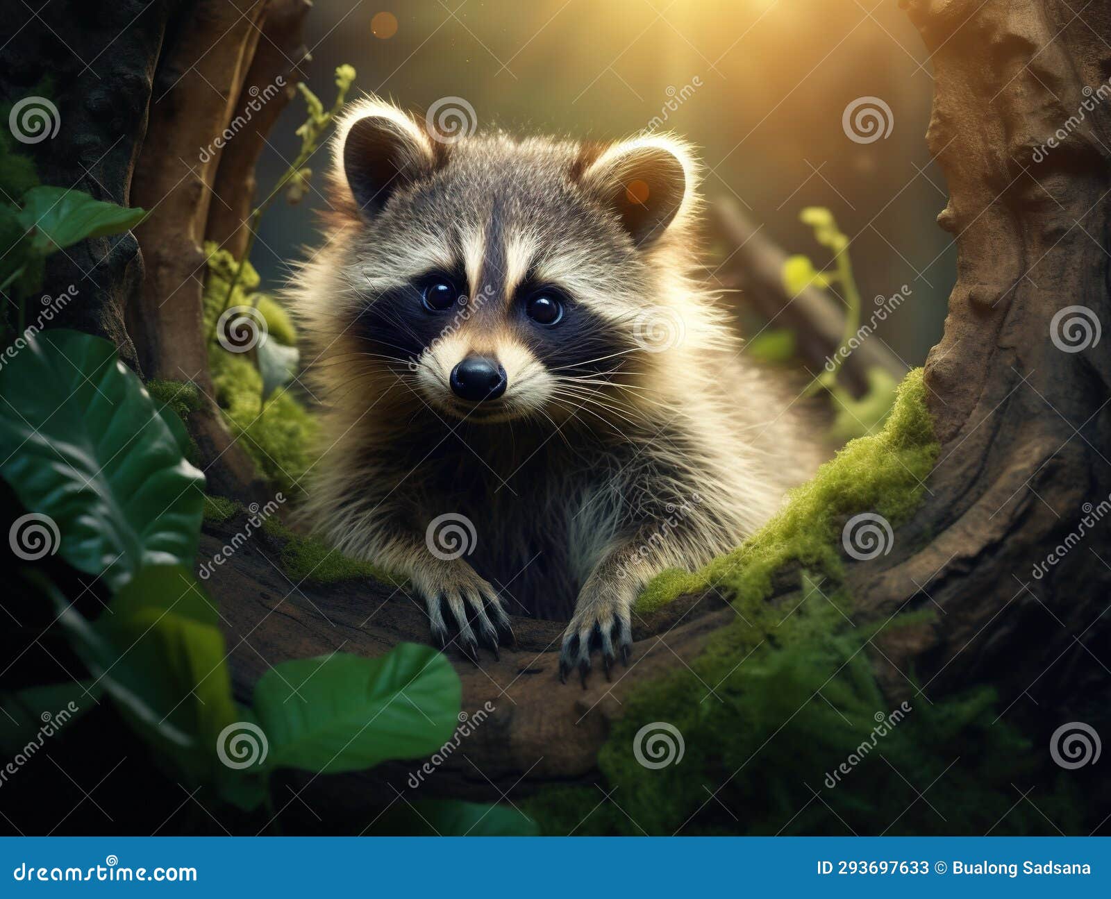 Ai Generated Illustration Wildlife Concept of Raccoon Stock ...