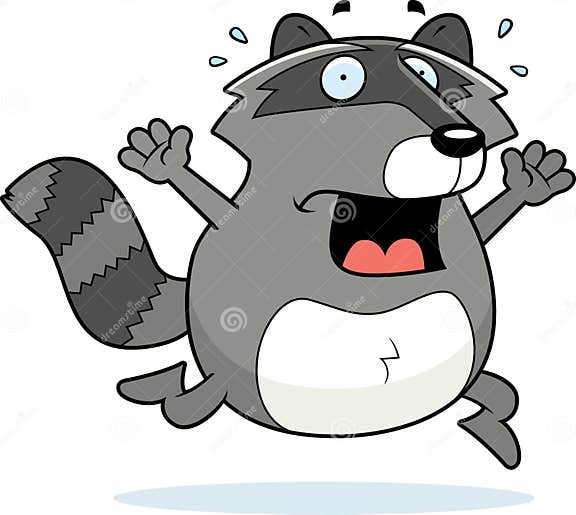 Raccoon Panic stock vector. Illustration of scared, animal - 12549454