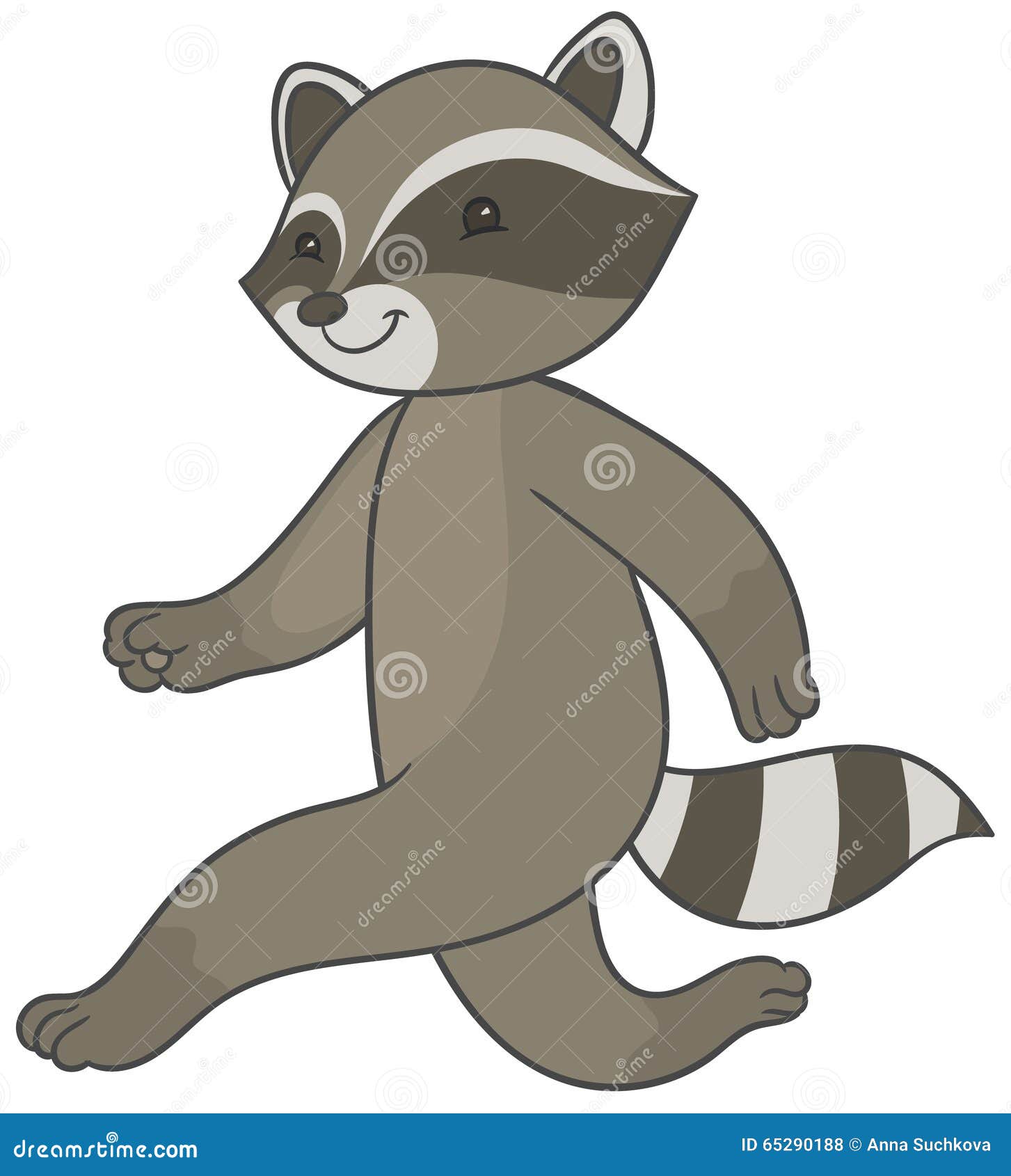 Raccoon running stock vector. Illustration of carnivore - 65290188