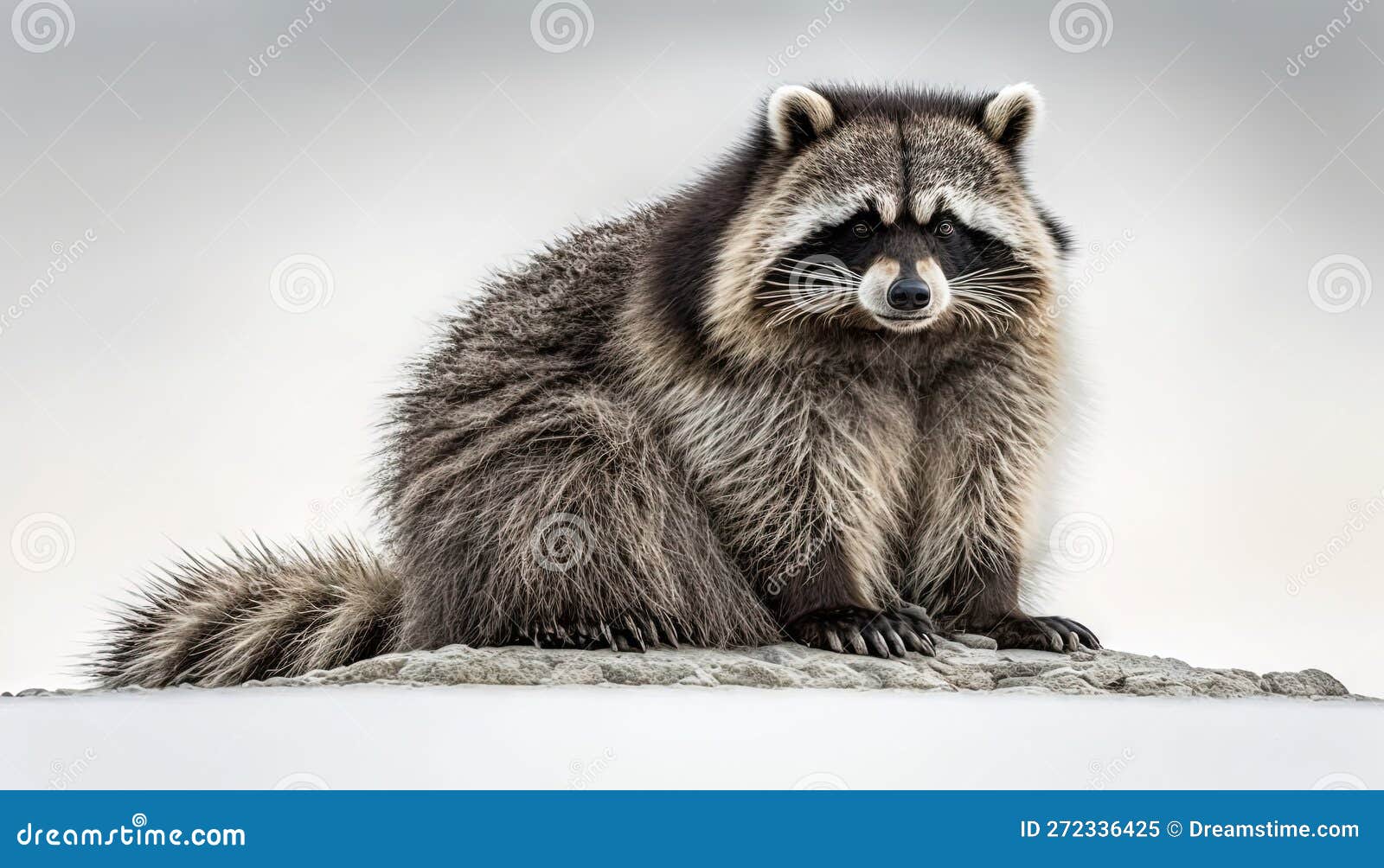 A Raccoon Sitting on a Rock Looking at the Camera Stock Illustration ...