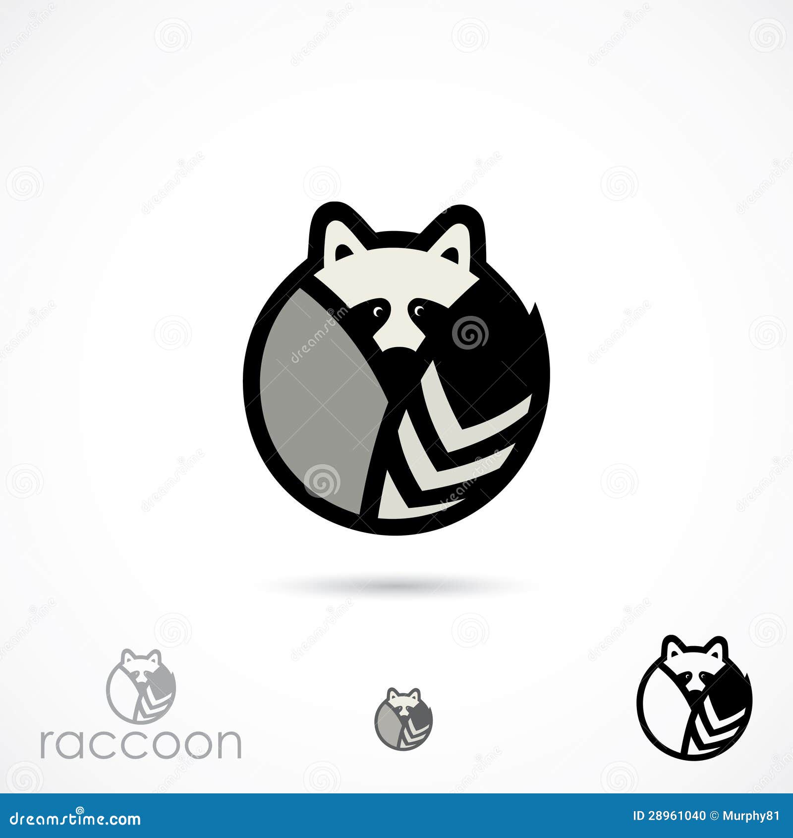 Raccoon symbol stock vector. Illustration of graphic - 28961040