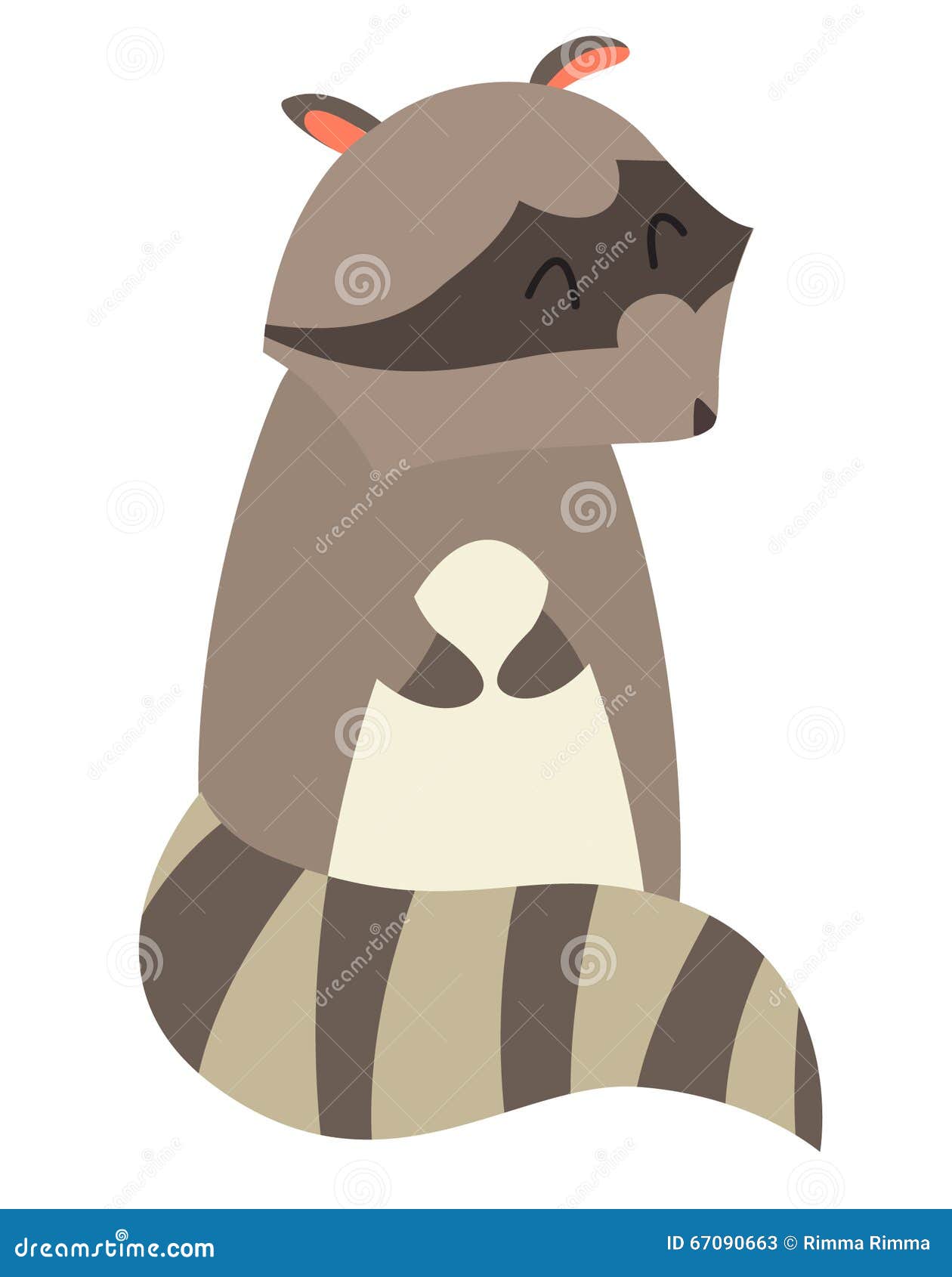 Raccoon Vector Illustration Cartoon Set Of Fun Smile Drawing Artwork ...
