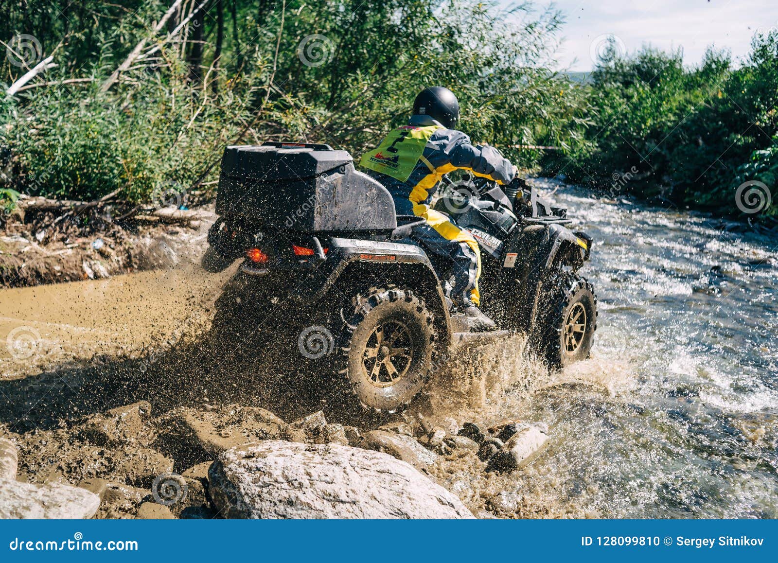 Race ATV in the Mud, Off Road Editorial Image - Image of power ...