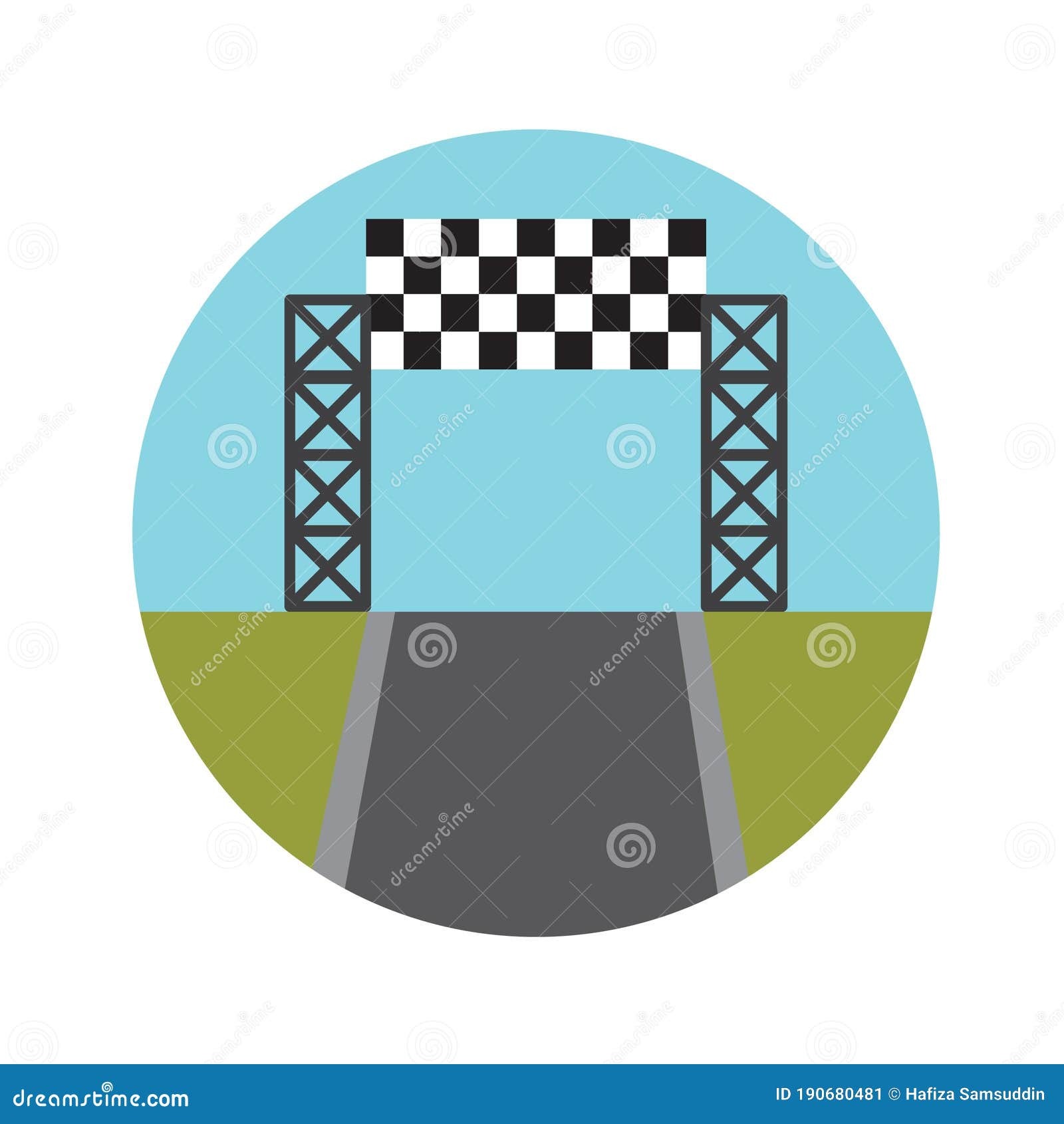 Print stock vector. Illustration of banners, start, race - 190680481