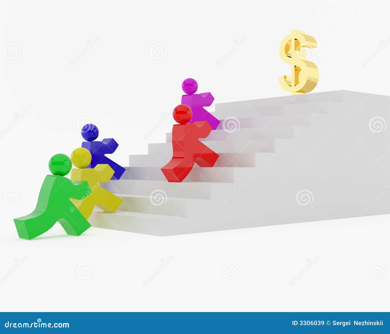Race behind money stock illustration. Illustration of gold - 3306039