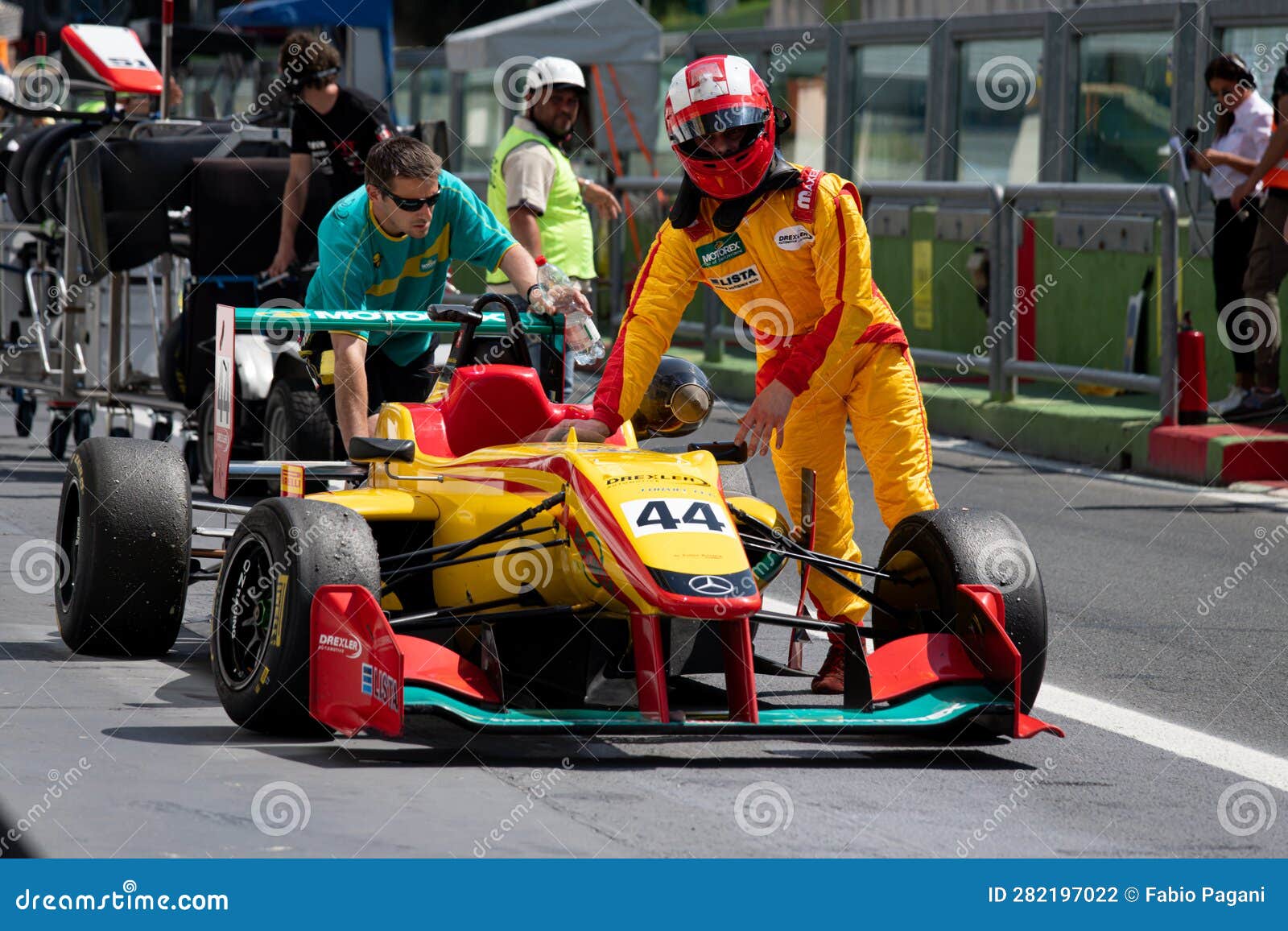 Race Car and Driver in Pit Lane Editorial Photography - Image of rome ...