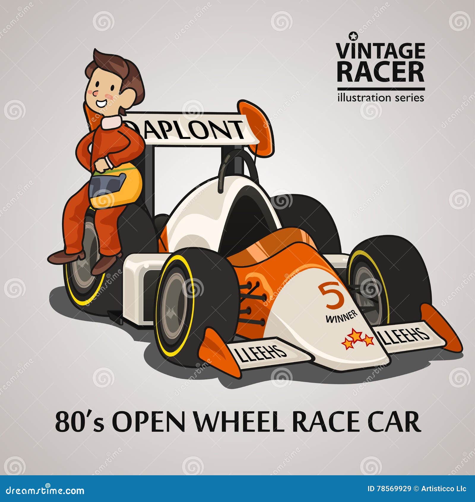Race Car Driver stock vector. Illustration of drawing - 78569929