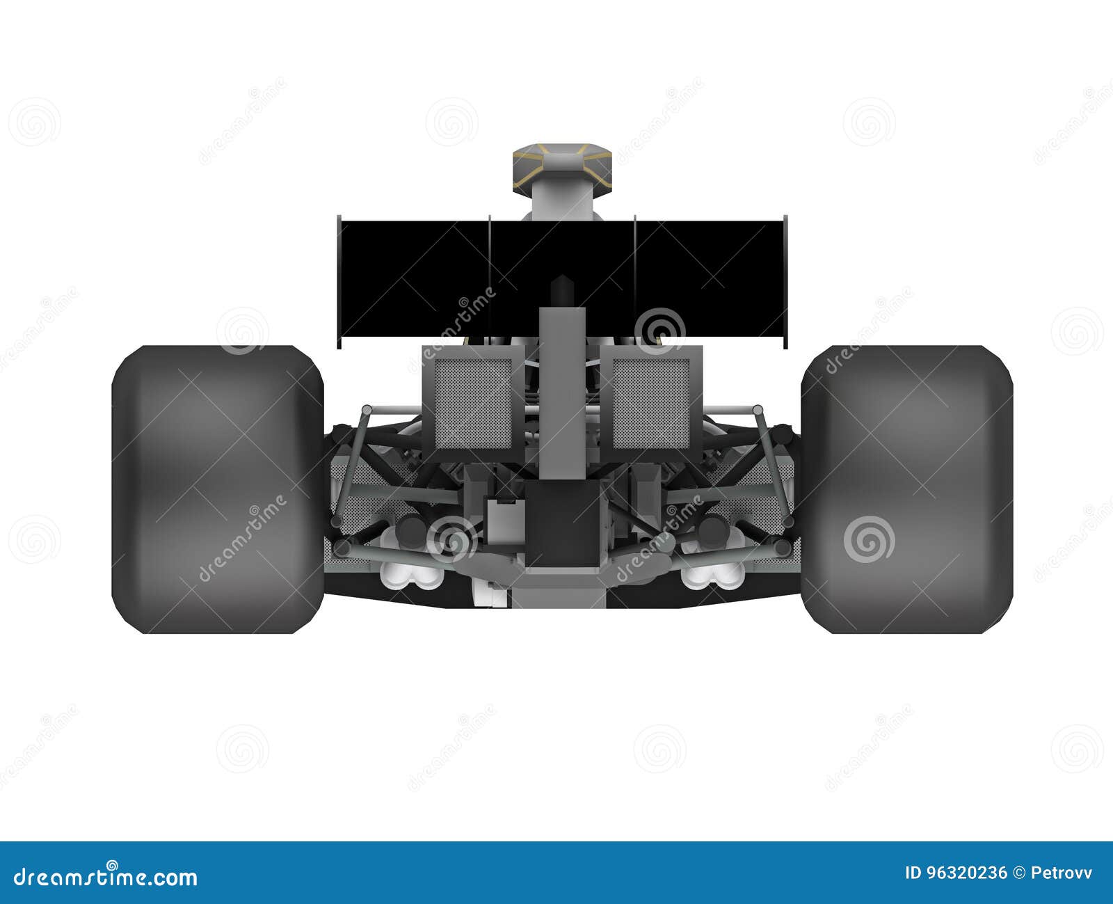 Race car formula back view stock illustration. Illustration of rear ...