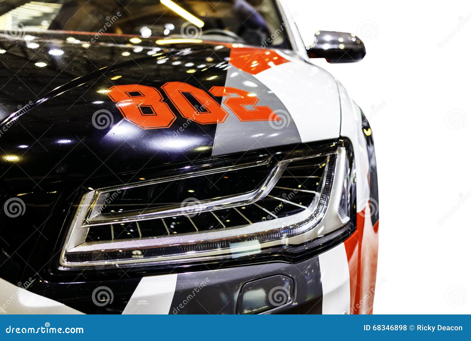 Race Car Front Headlight stock photo. Image of auto, performace - 68346898