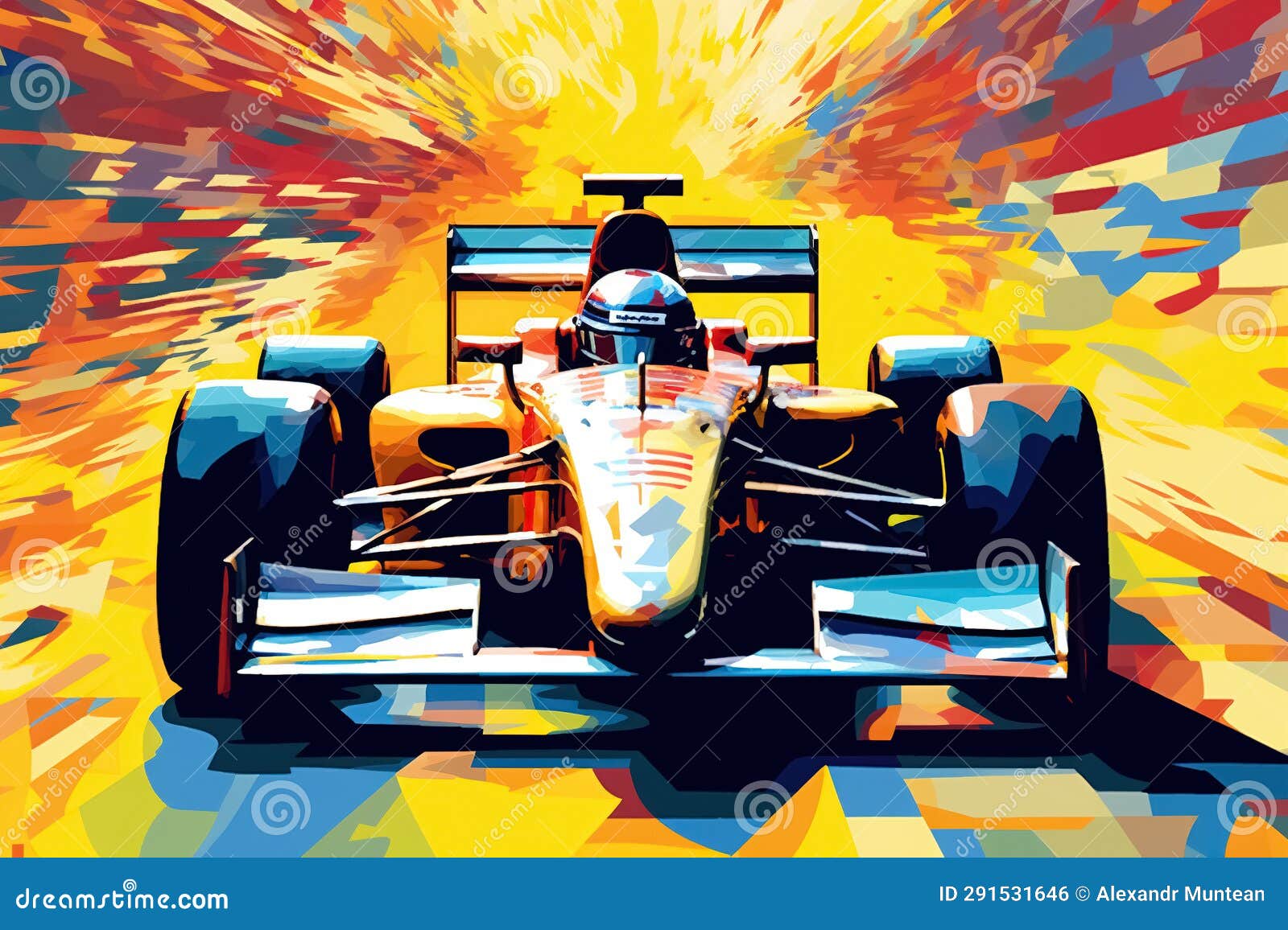Race car. Generative Ai stock illustration. Illustration of speedway ...