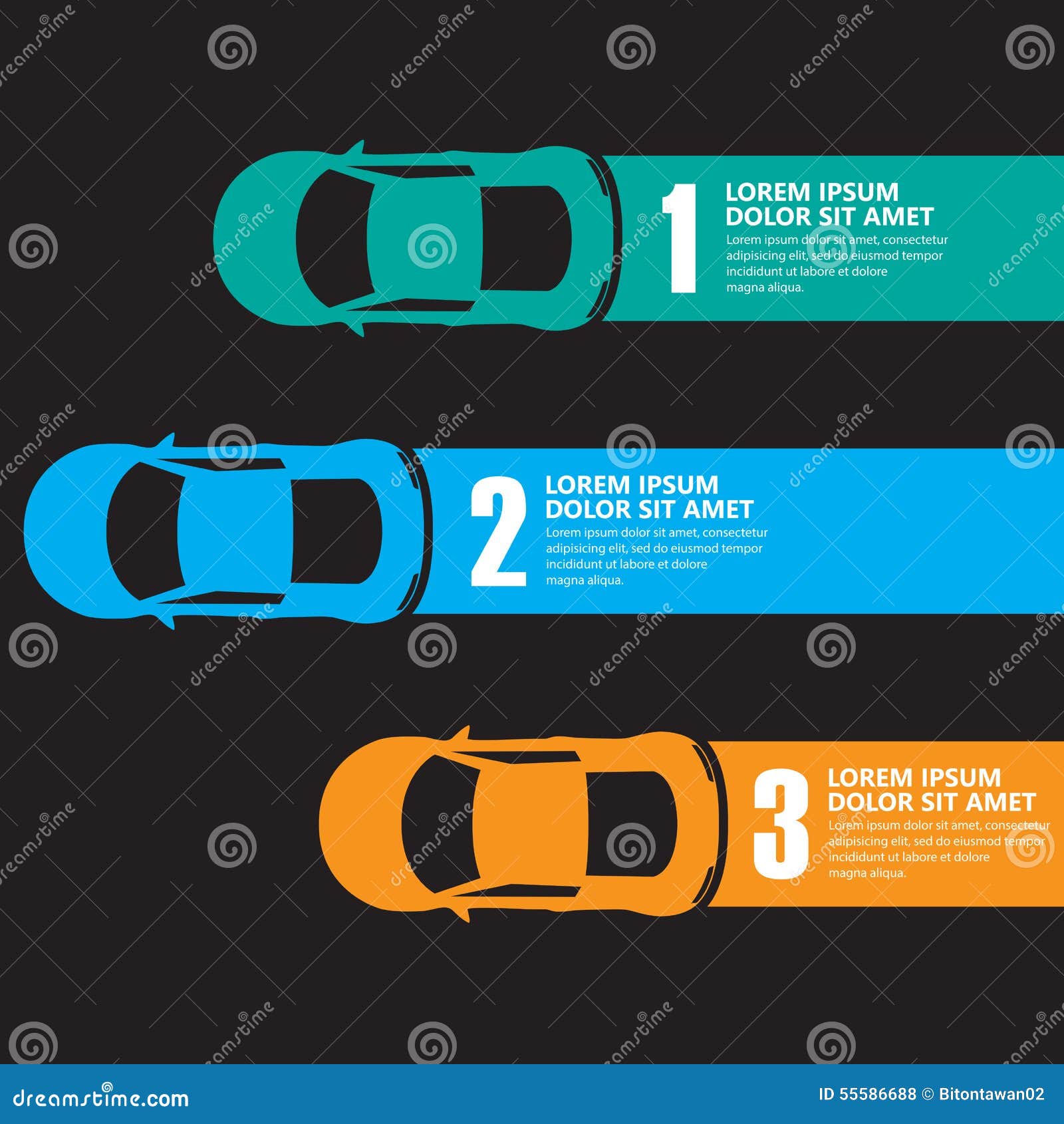 Race Car Infographics Cartoon Vector | CartoonDealer.com #55587057