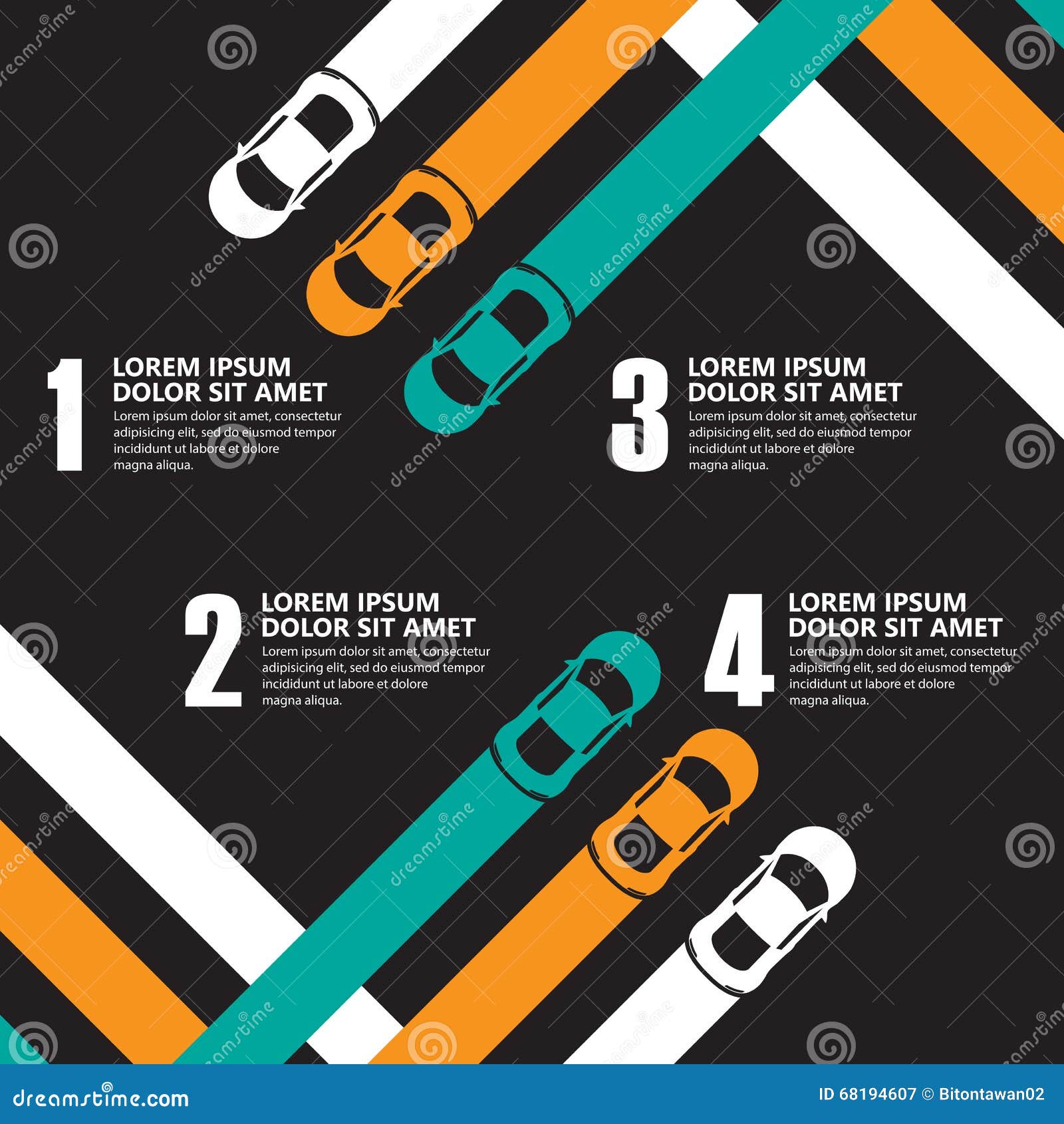 Race Car Infographics Cartoon Vector | CartoonDealer.com #55587057