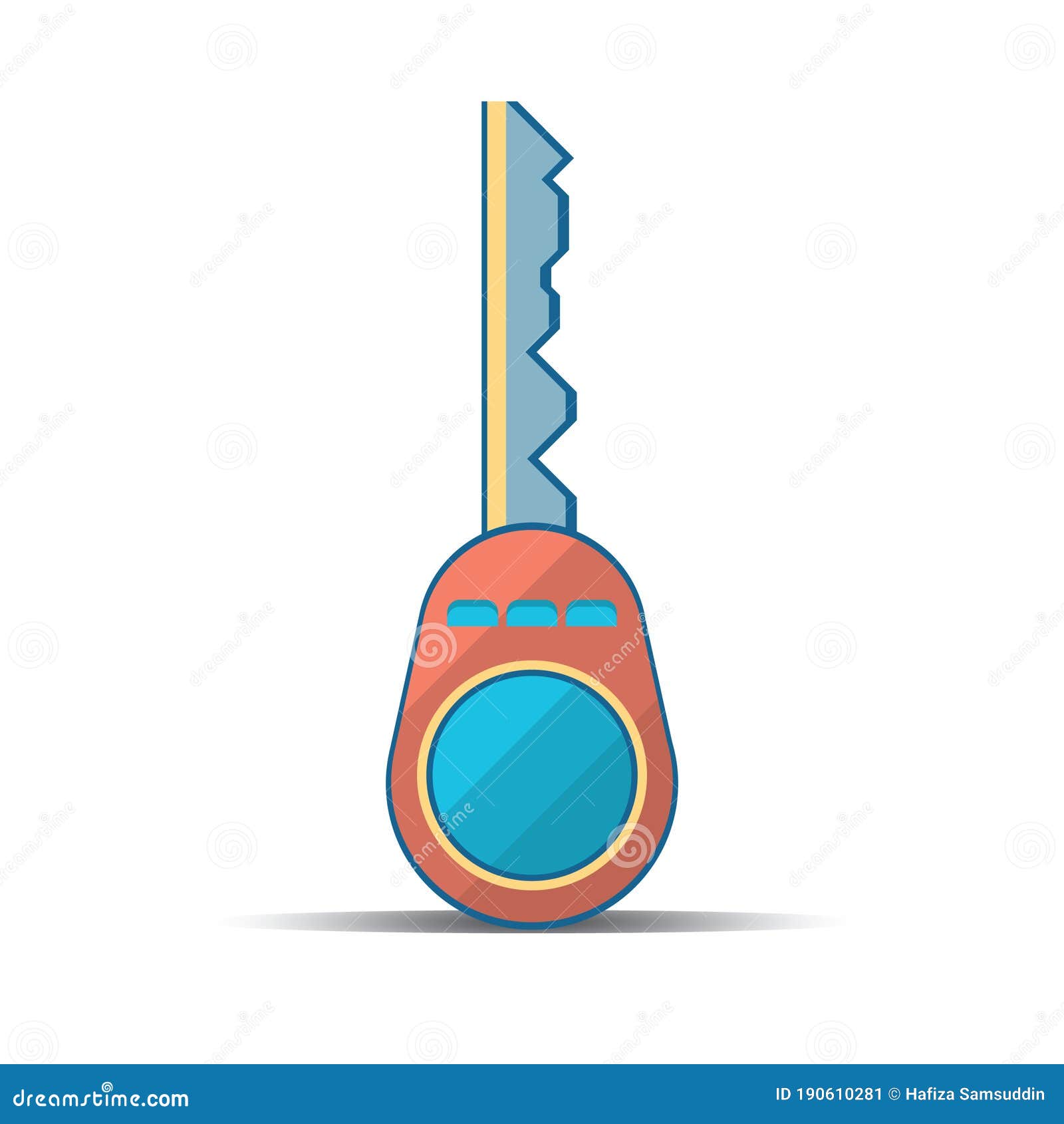 Race Car Key. Vector Illustration Decorative Design Stock Vector ...