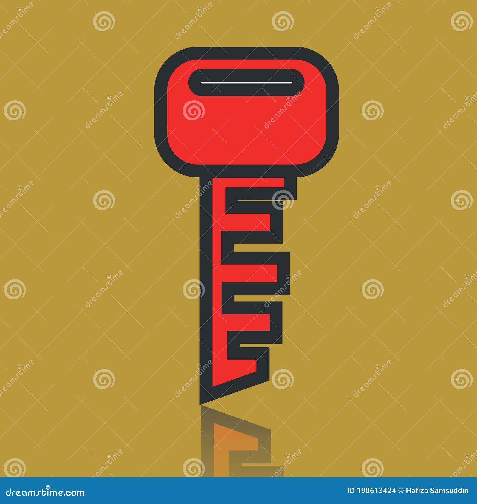 Race Car Key. Vector Illustration Decorative Design Stock Vector ...