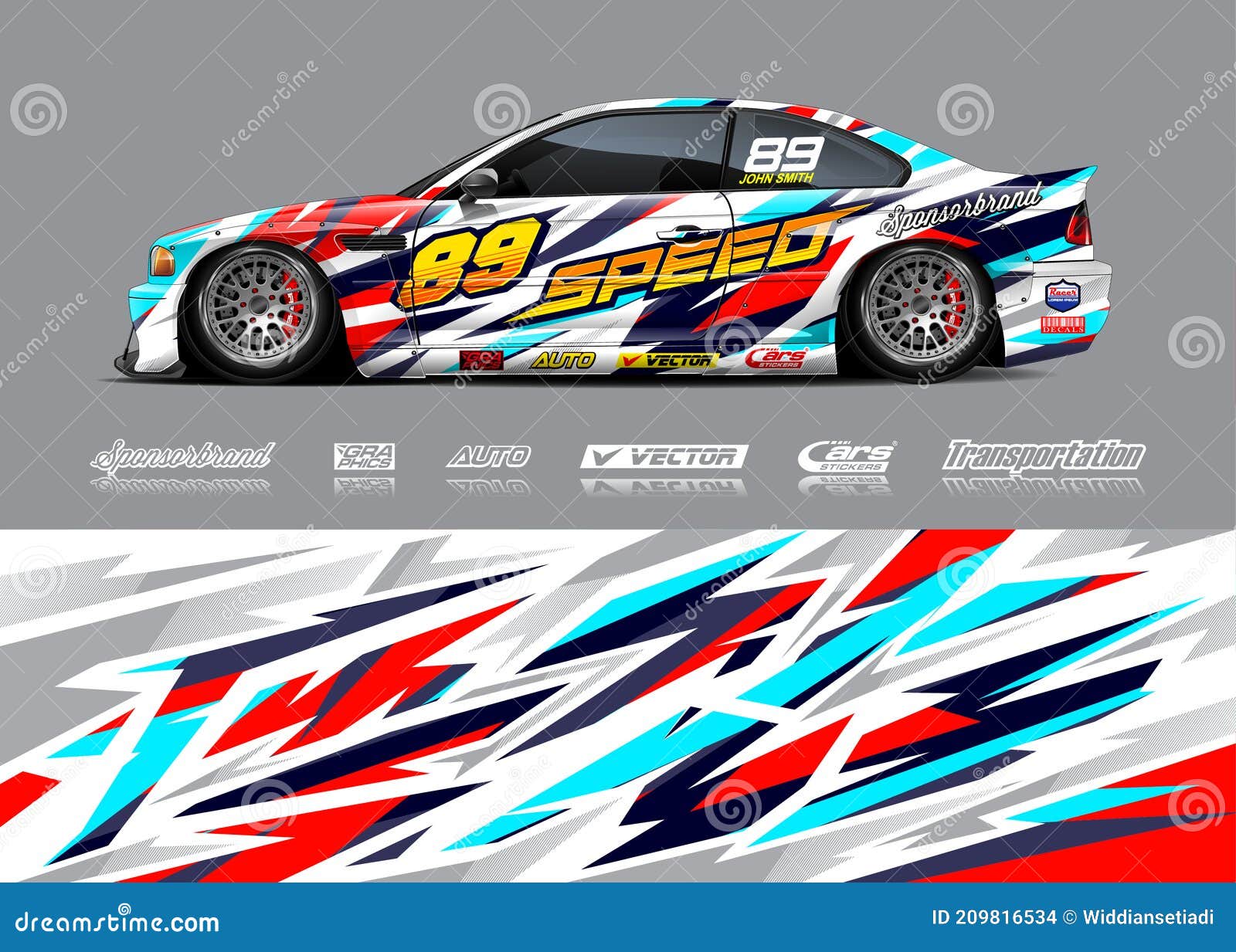 Race Car Livery Design Illustration Stock Vector - Illustration of ...