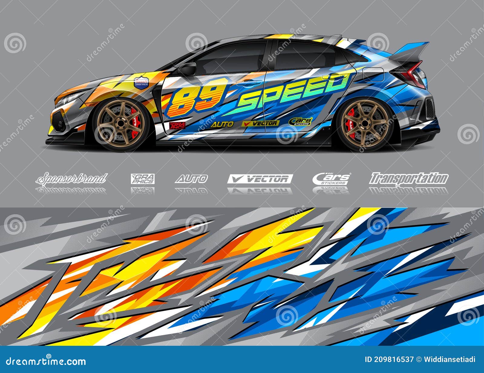 Race Car Livery Design Illustration Stock Vector - Illustration of ...