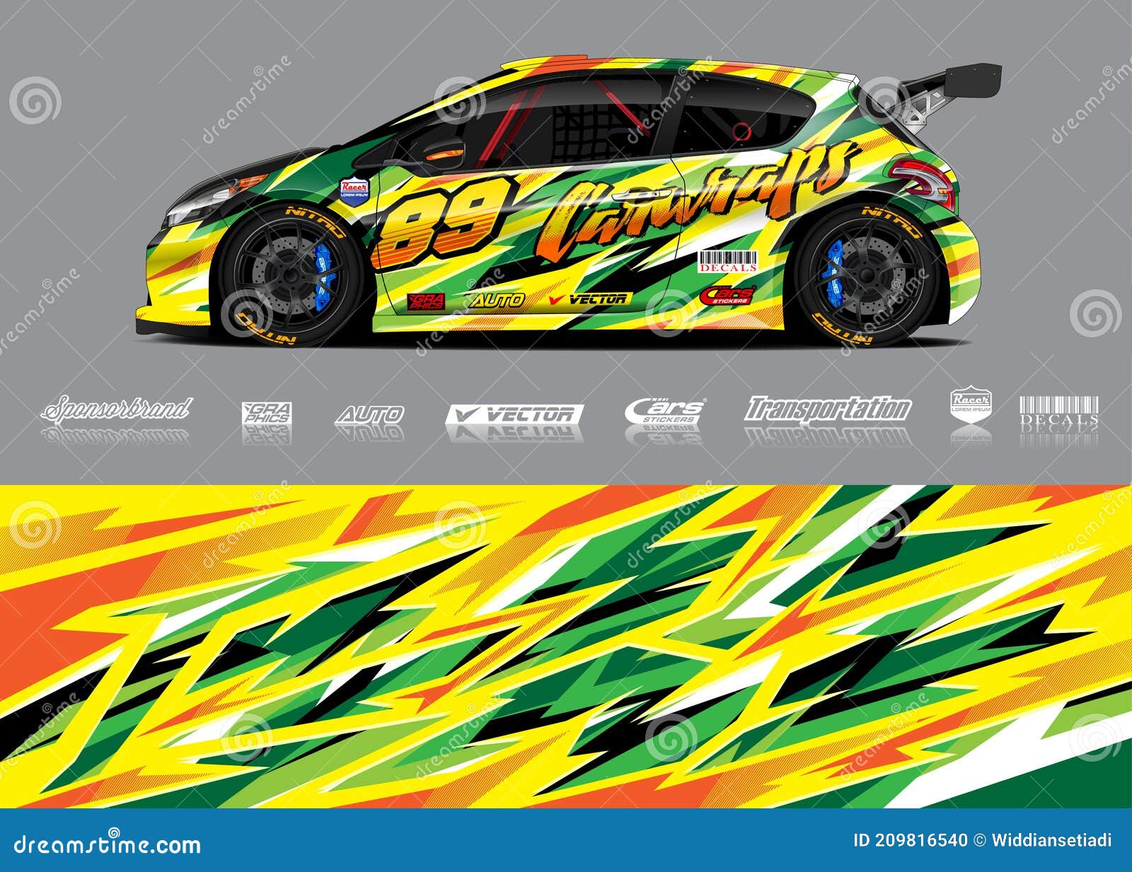 Race Car Livery Design Illustration Stock Vector - Illustration of ...