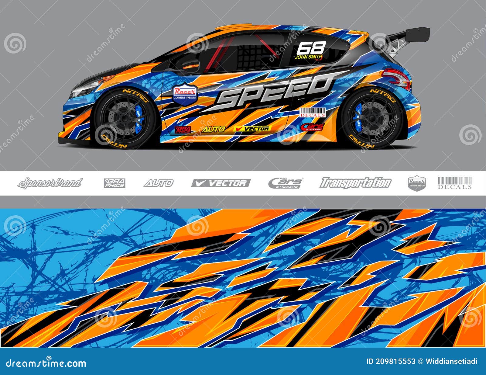 Car Livery Design Vector. Graphic Abstract Stripe Racing Background ...