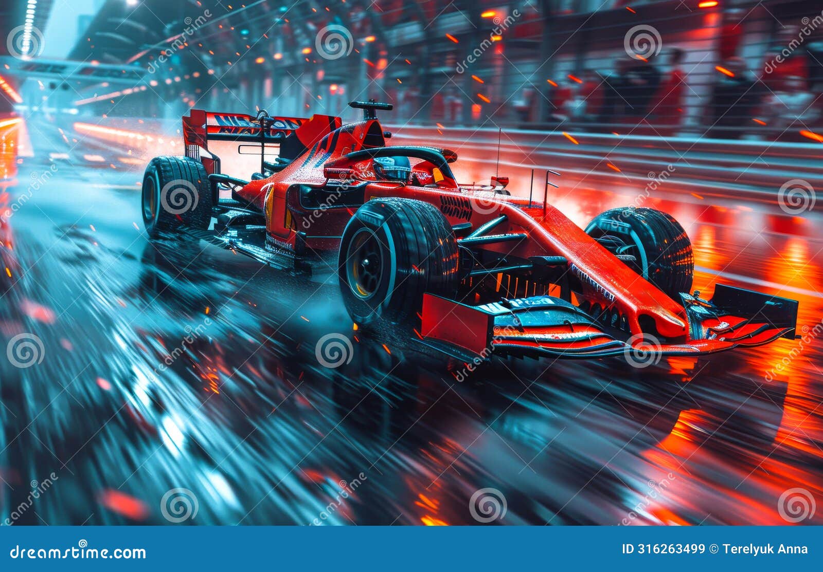 Race Car. Racer Drive on the Track Stock Image - Image of circuit ...