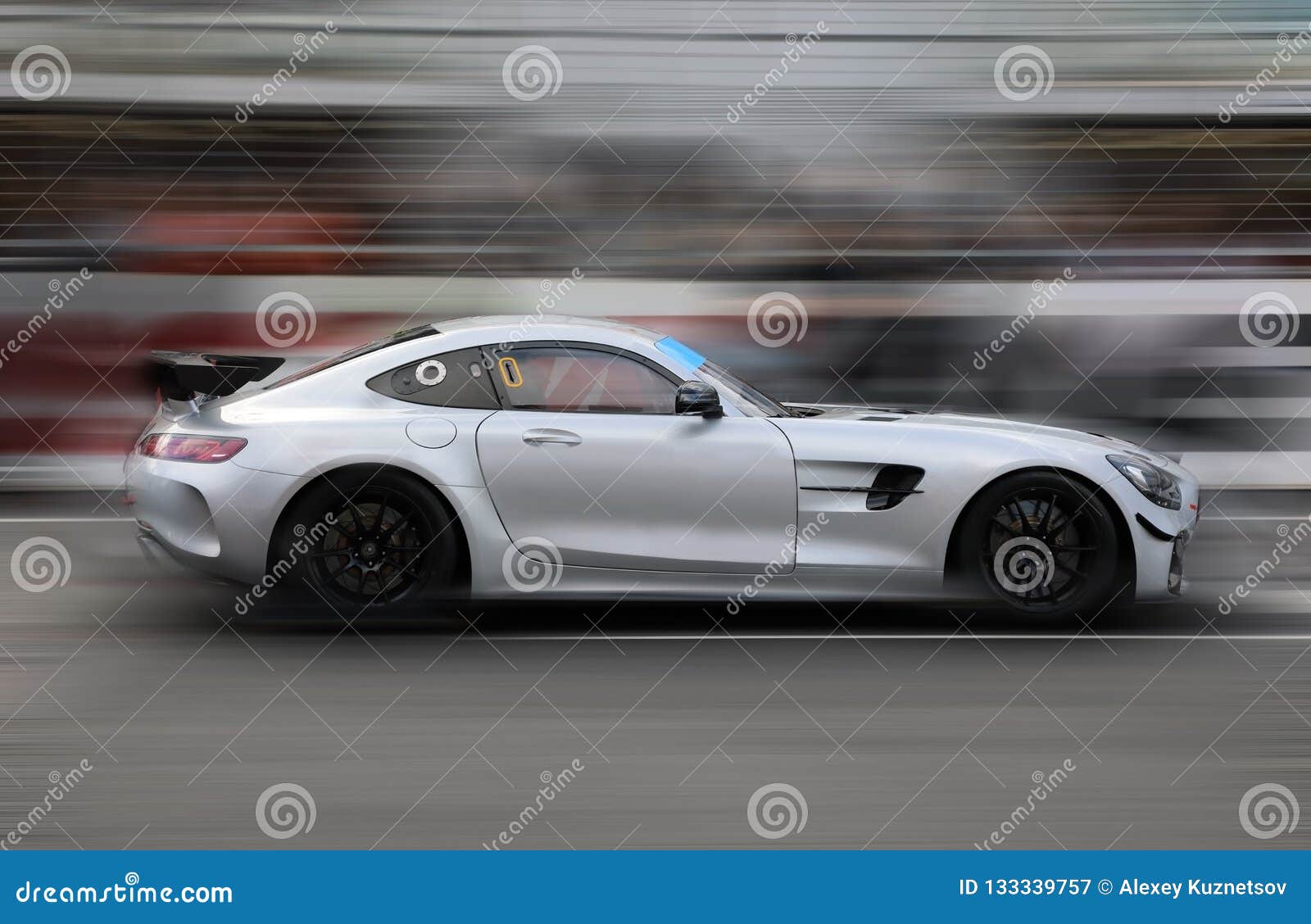 Race Car Racing on Speed Track Stock Image - Image of pilot, moving ...
